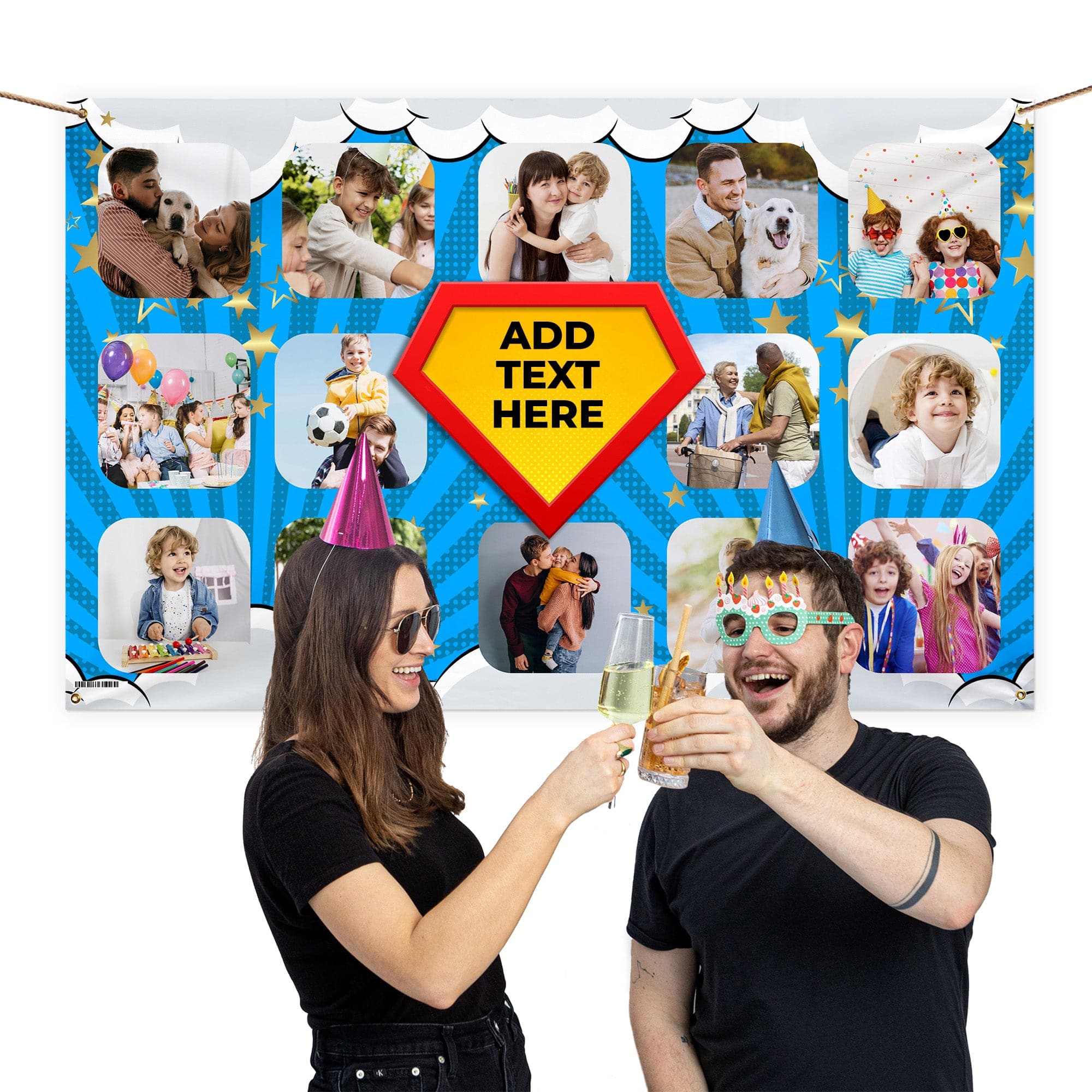 Kids Photo Banner - Super Hero - Edit text - 5FT X 3FT – https ...
