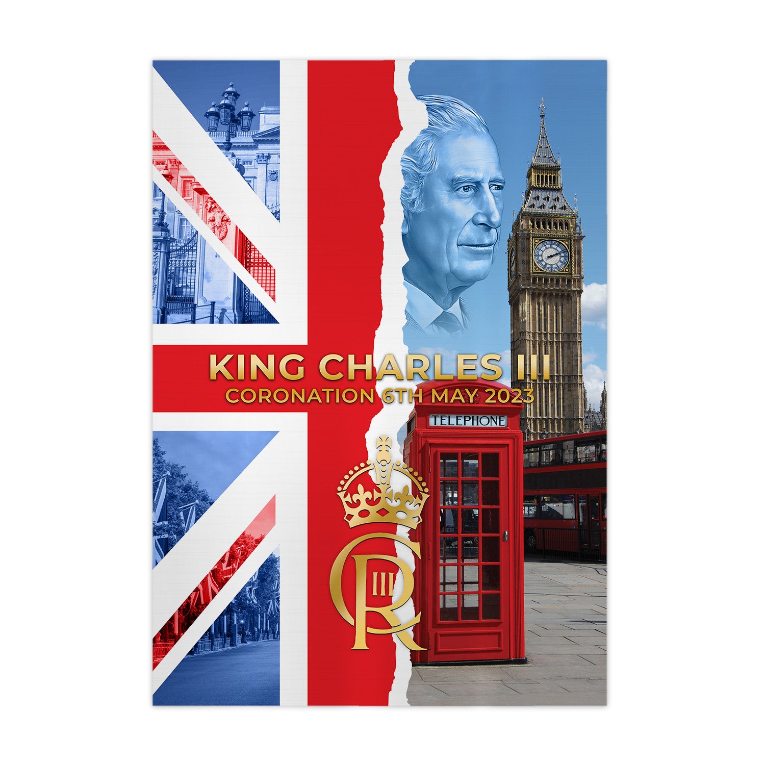 King Charles Coronation - Photo Collage - A4 Metal Print Sign Plaque ...
