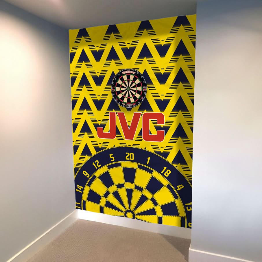 The Gooners Retro - 1992 Away - Personalised Darts Wall Banner - Two S ...