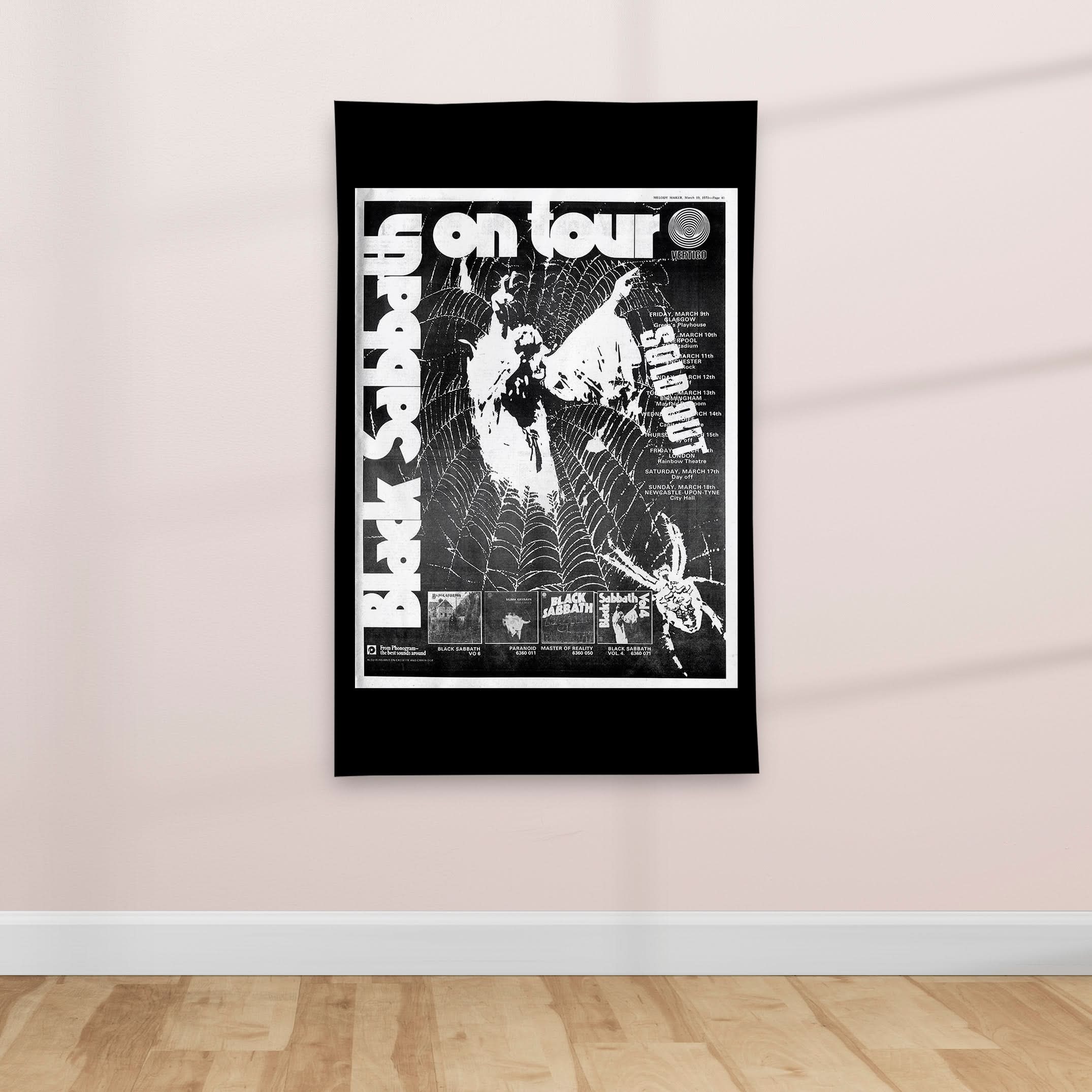 1960's Retro British Heavy Metal Music poster - Textile Poster – https ...