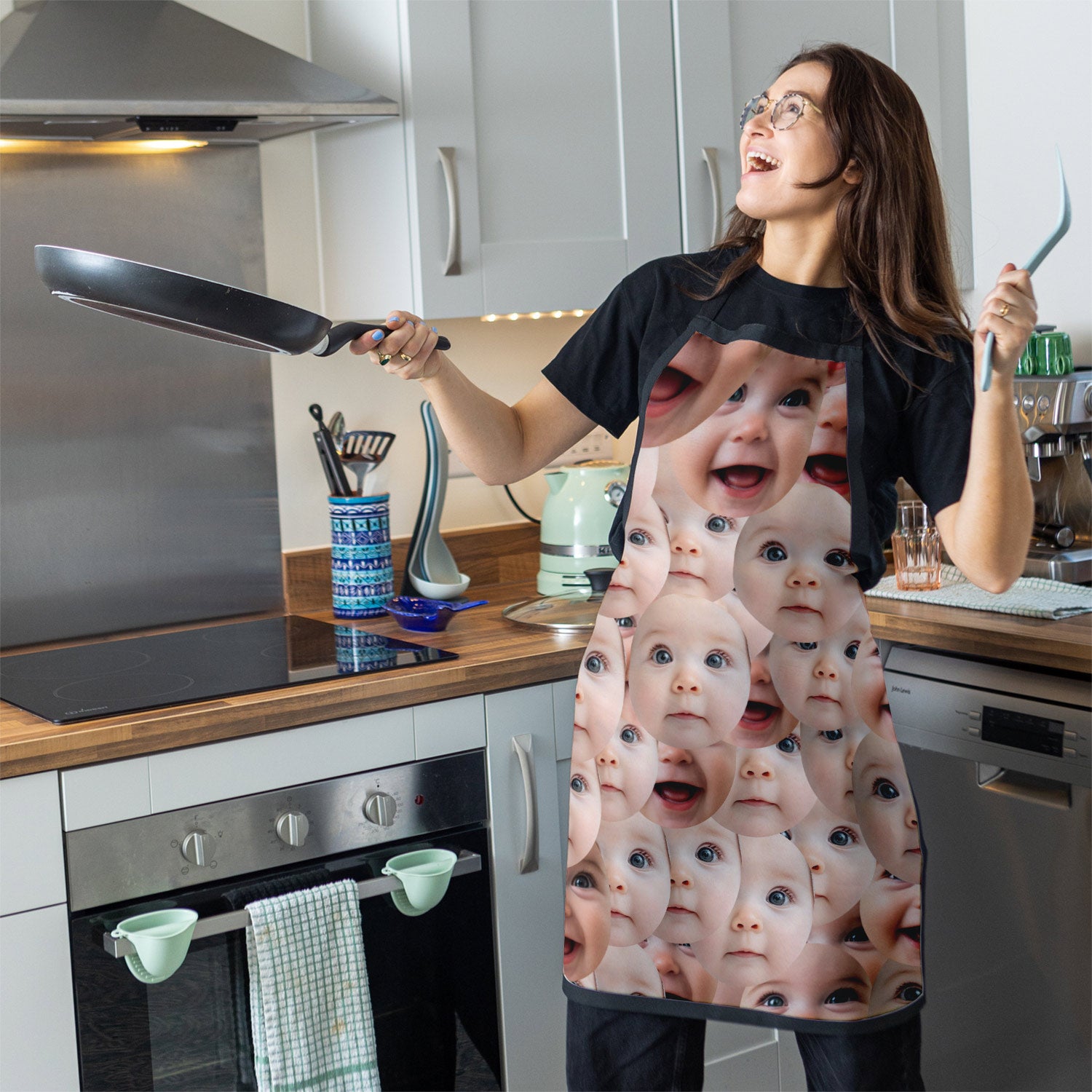 Your Face All Over - Add 2 Faces - Adult Apron – https://britishmade.gifts/