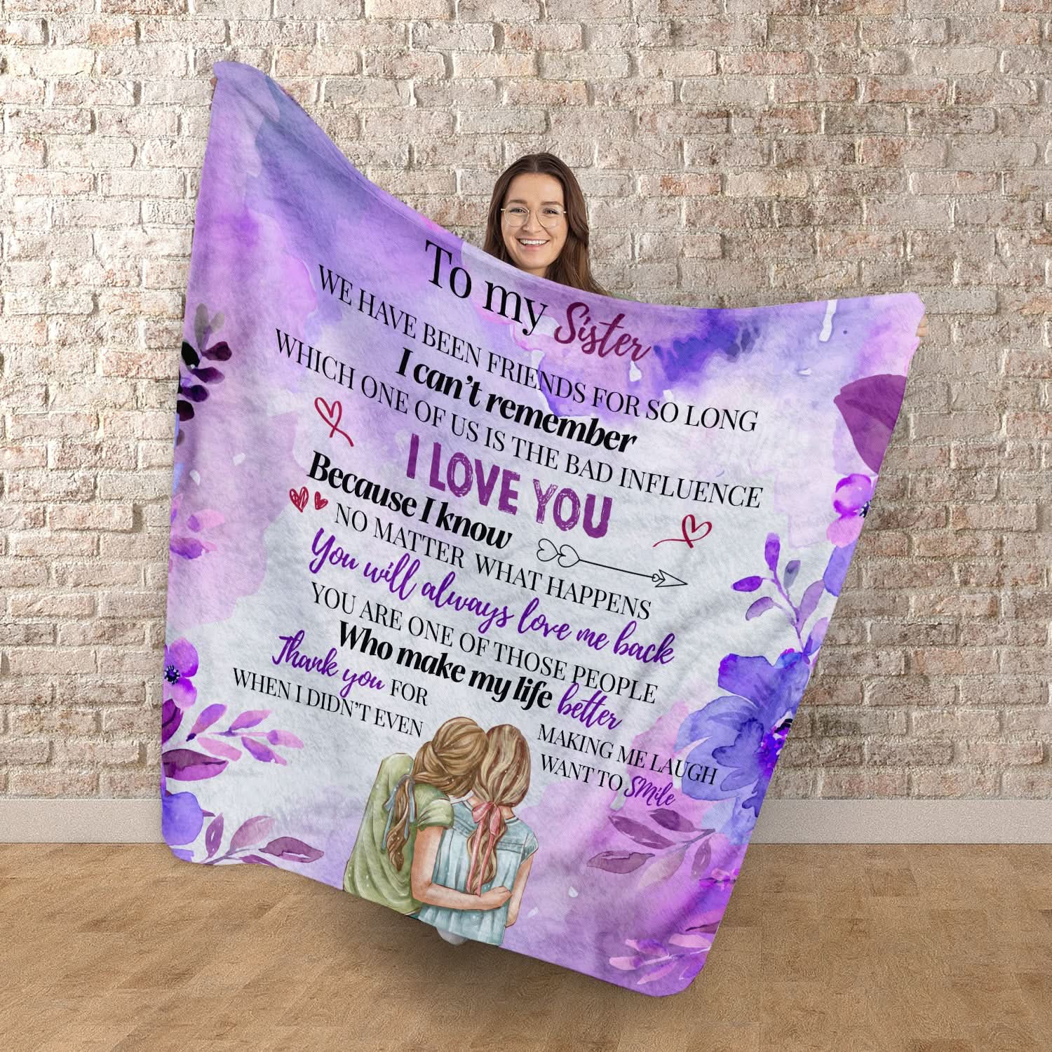 Sister Poem Fleece Blanket | Luxury Gift British Made – https ...
