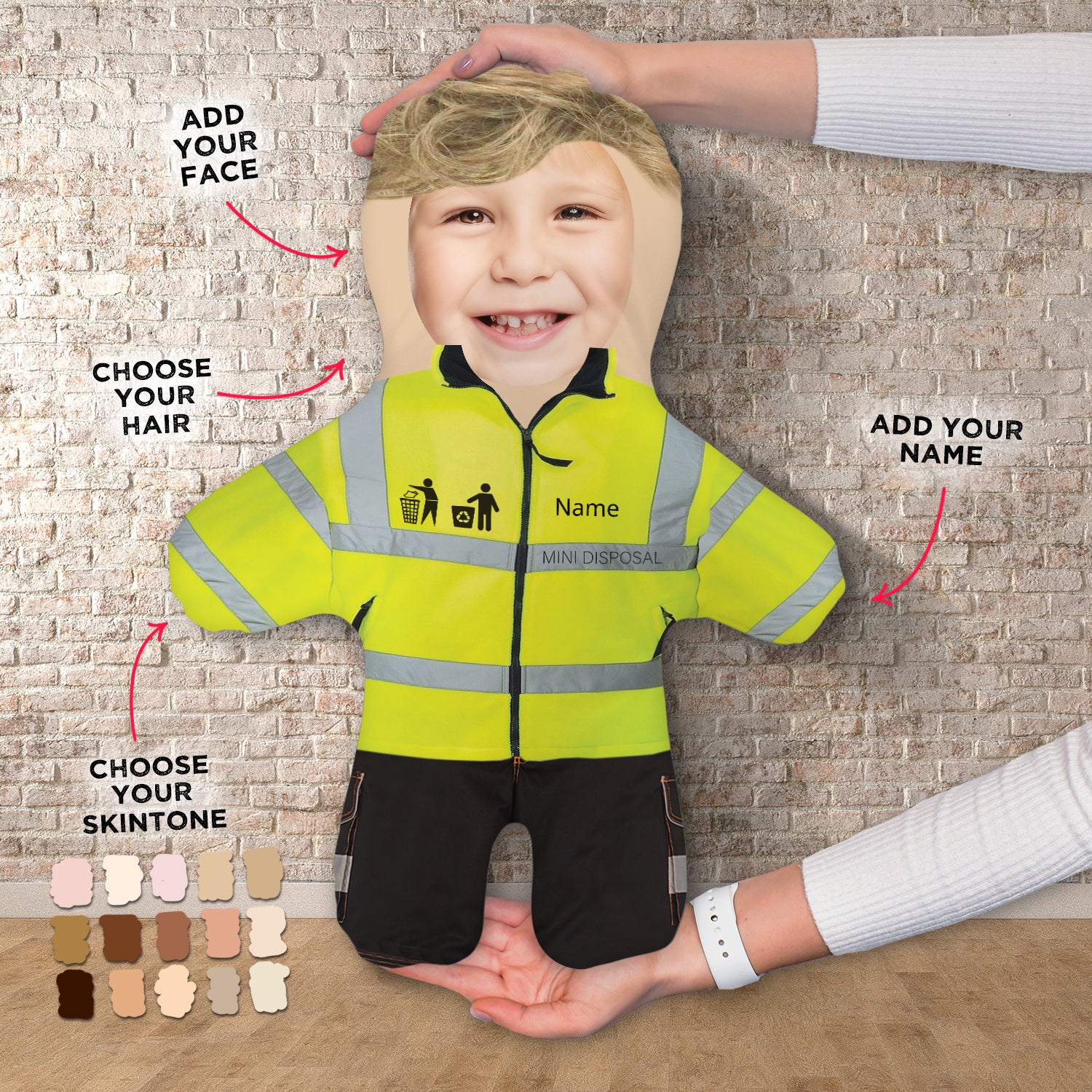 Disposal Worker - Personalised Mini Me Doll – https://britishmade.gifts/