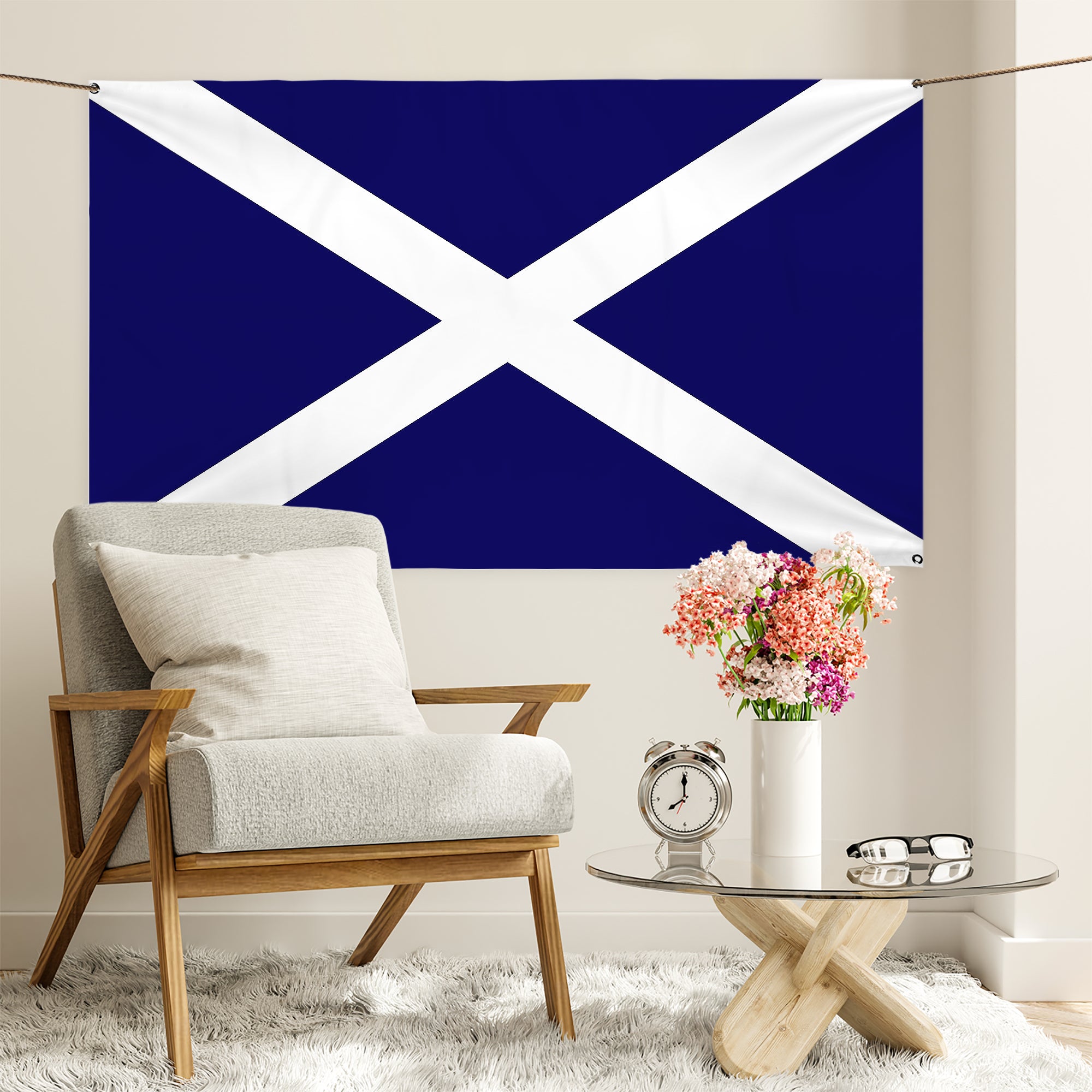 Scottish Saltire - 5ft x 3ft Fabric Banner – https://britishmade.gifts/