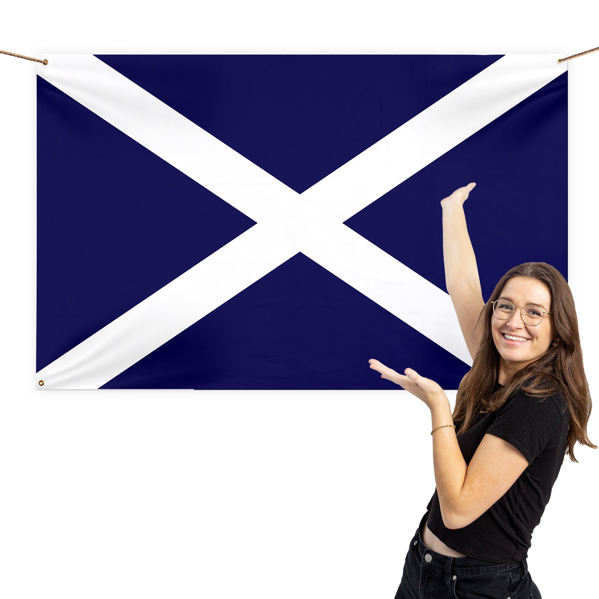 Scottish Saltire - 5ft x 3ft Fabric Banner – https://britishmade.gifts/