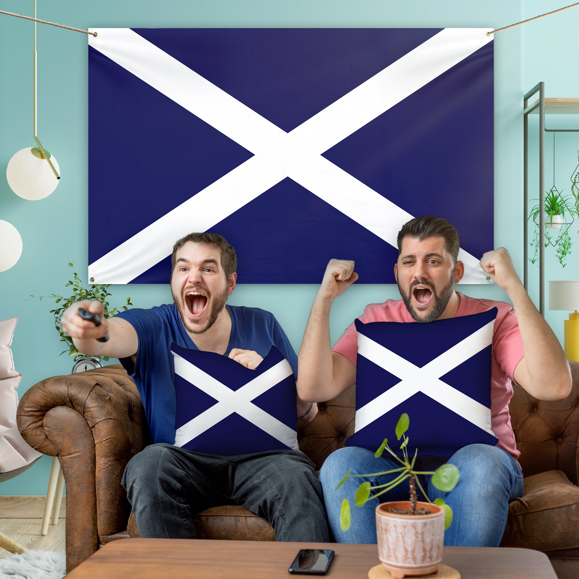 Scottish Saltire - 5ft x 3ft Fabric Banner – https://britishmade.gifts/