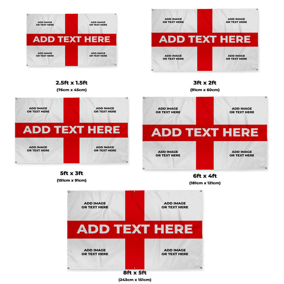 St George England Banner/Flag - Add Your Own Images & Text! - 5 Sizes ...