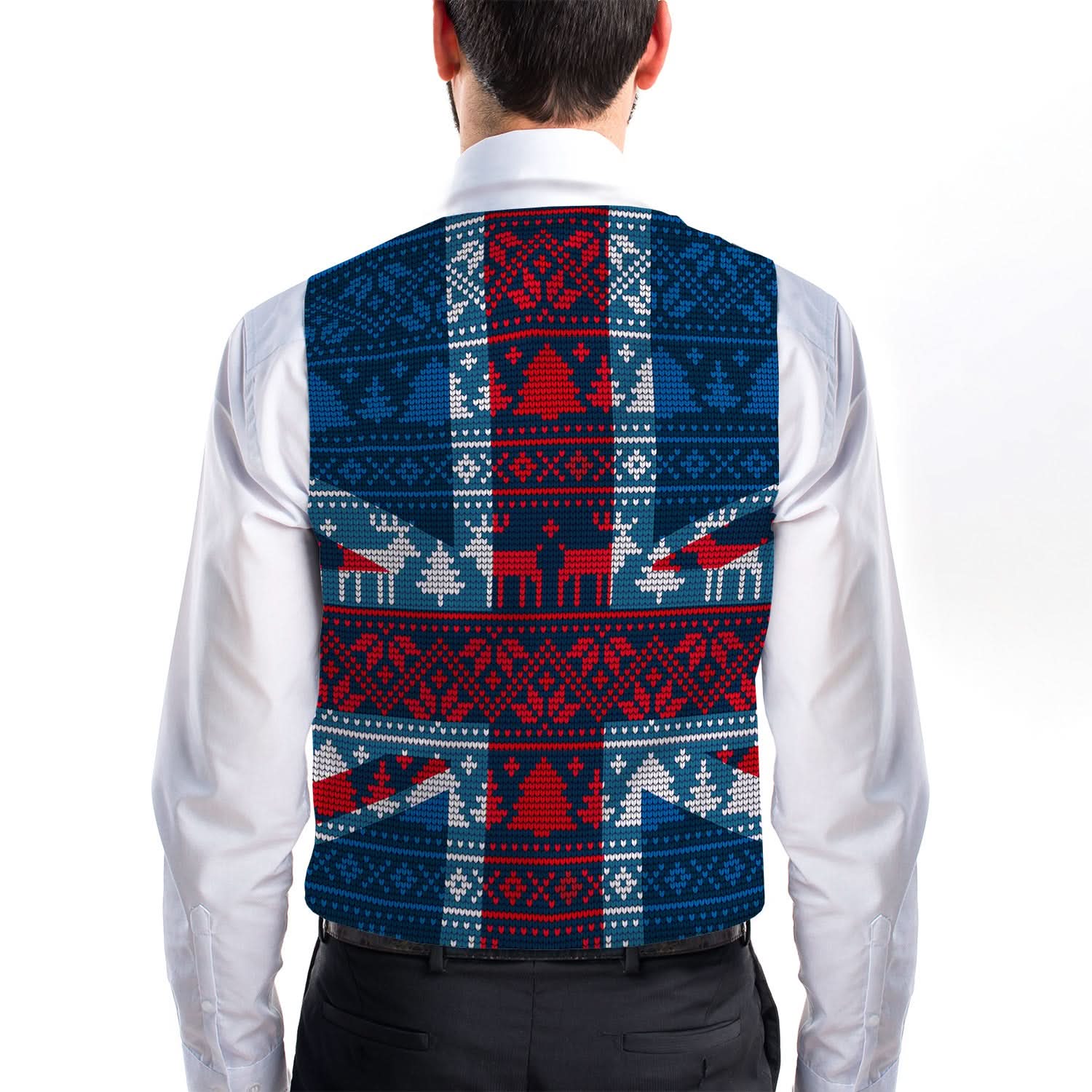 Union Jack Xmas Jumper - Novelty Costume Fancy Dress Waistcoat ( 4 siz ...