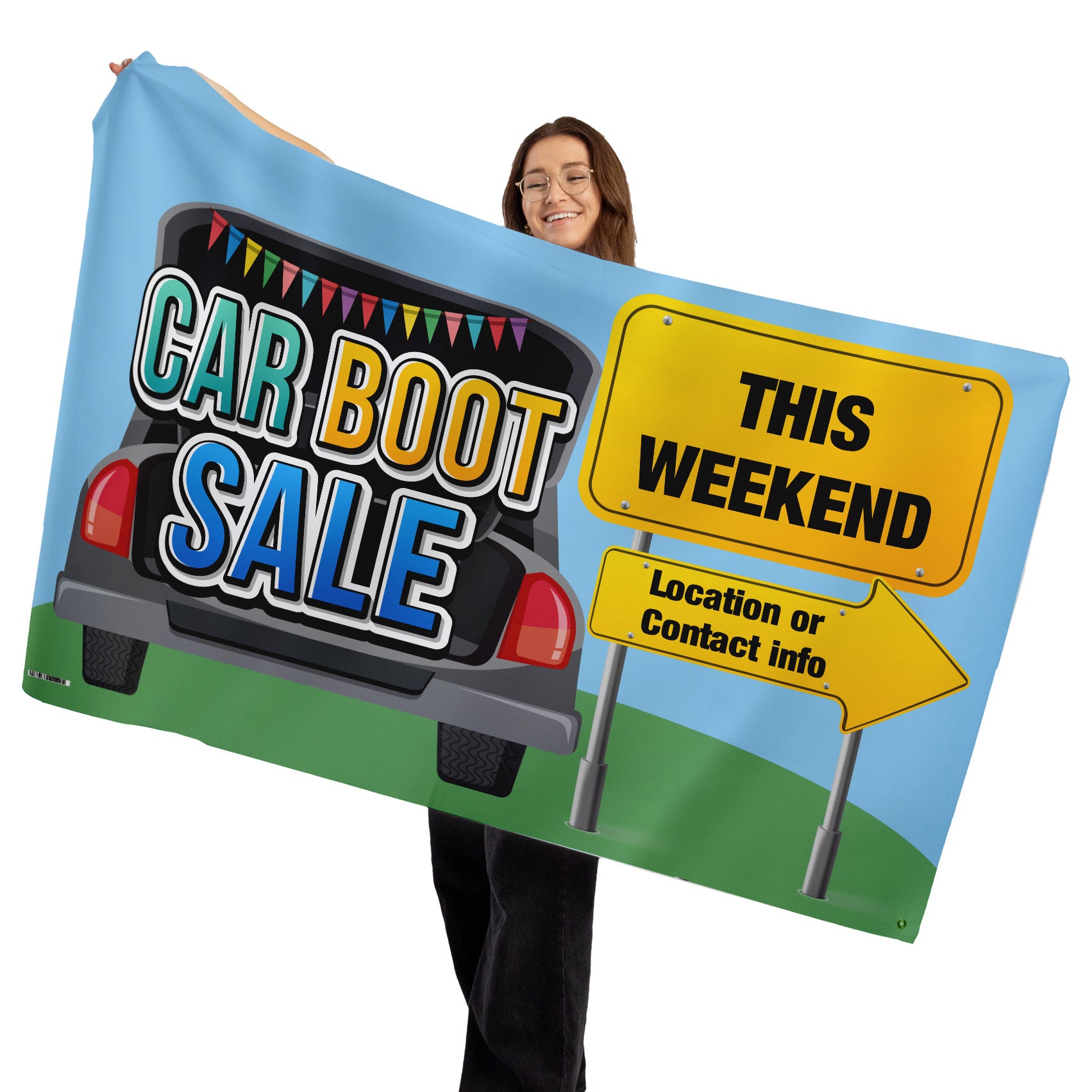 Custom Car Boot Sale banner - Edit Text - 3 Sizes – https://britishmade ...