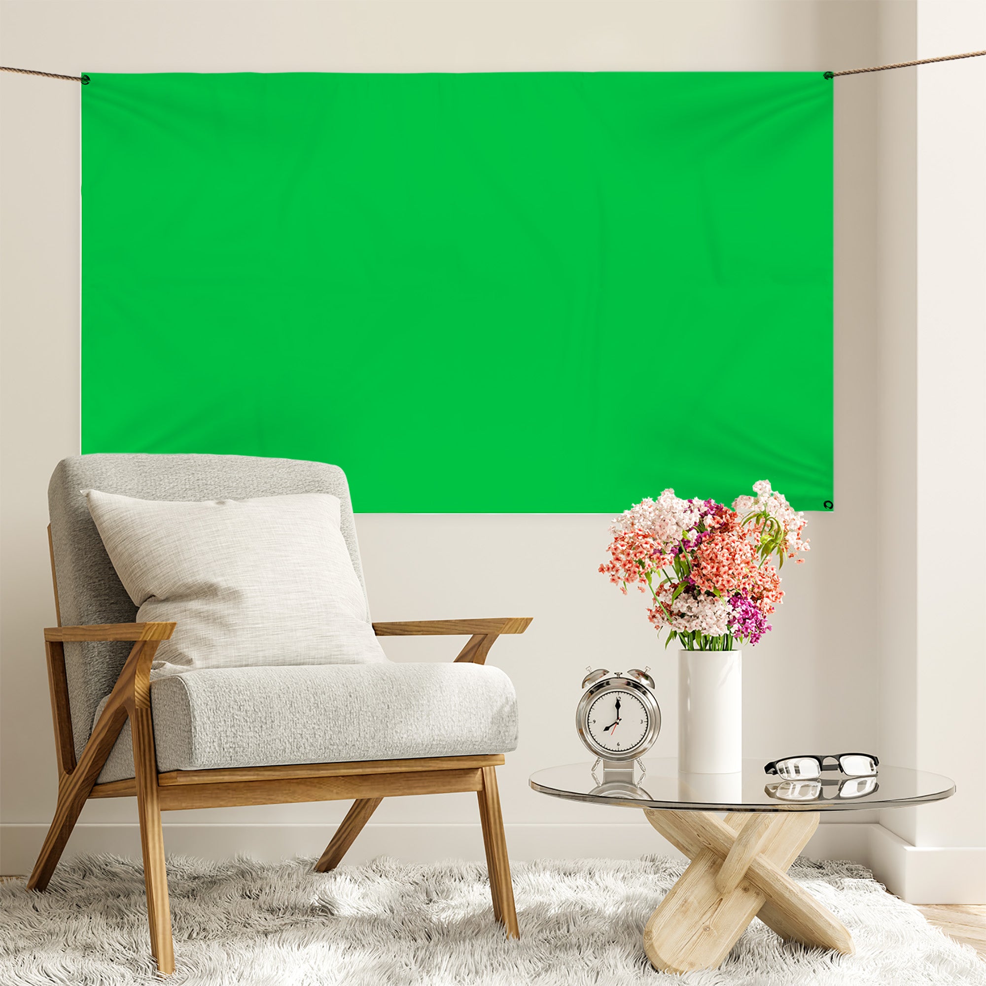 Green Screen Banner - 5ft x 3ft Fabric Banner – https://britishmade.gifts/