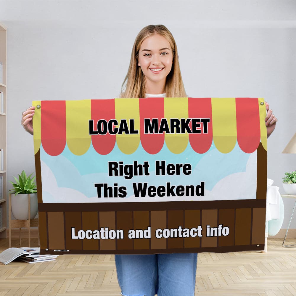 Custom Market Stall Banner - Edit Text - 3 Sizes – https://britishmade ...