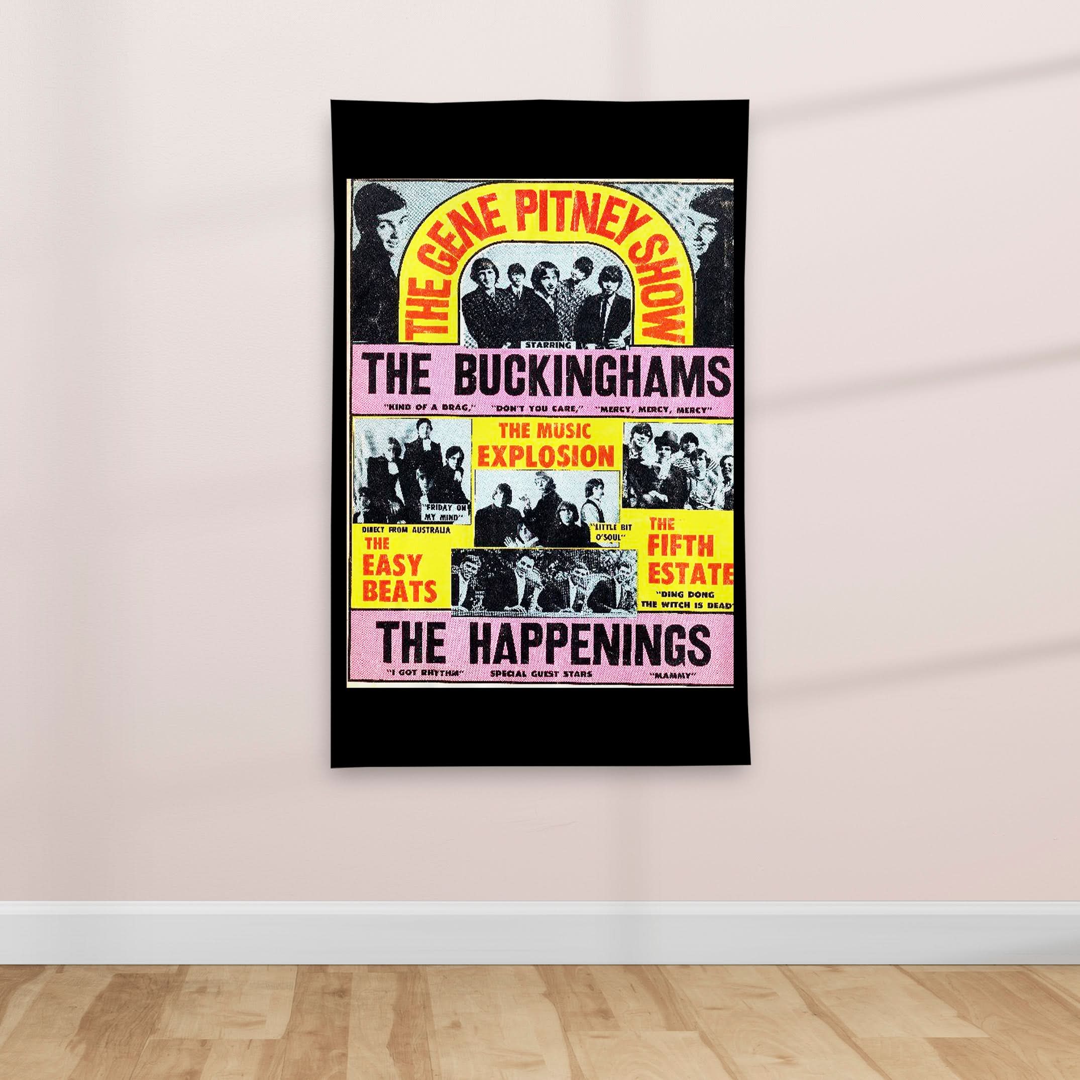 1960s American Pop Music Textile Poster – https://britishmade.gifts/