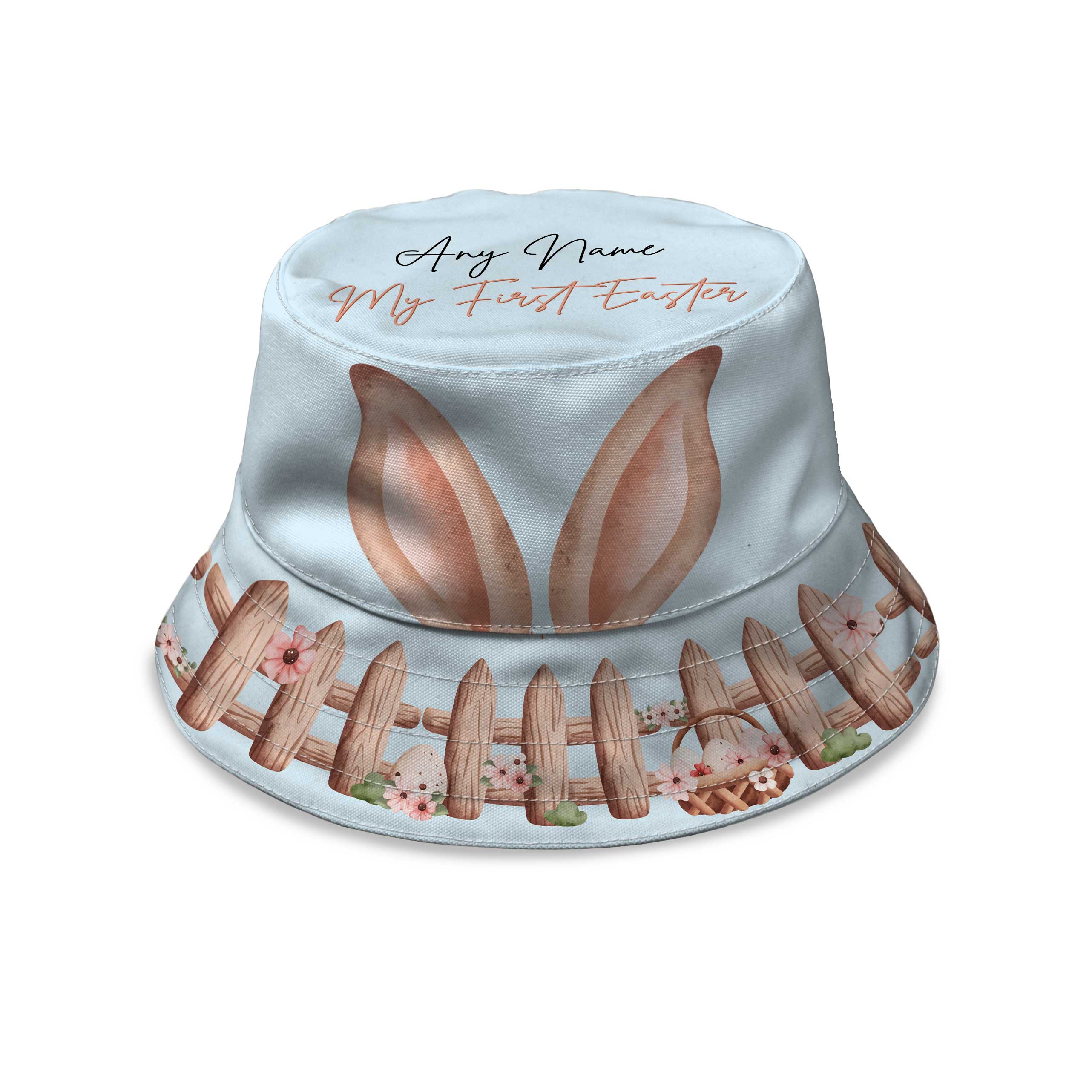 Personalised First Easter Bunny Ears Bucket Hat – https://britishmade ...