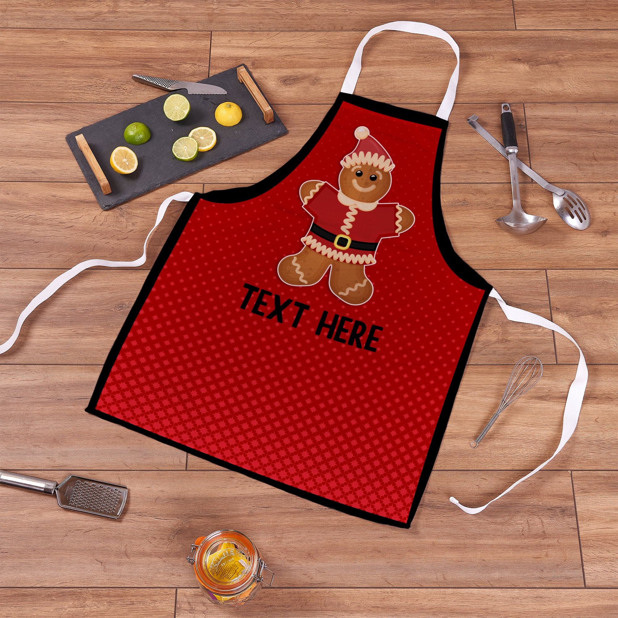 Gingerbread Man - Personalised Adult Apron – https://britishmade.gifts/
