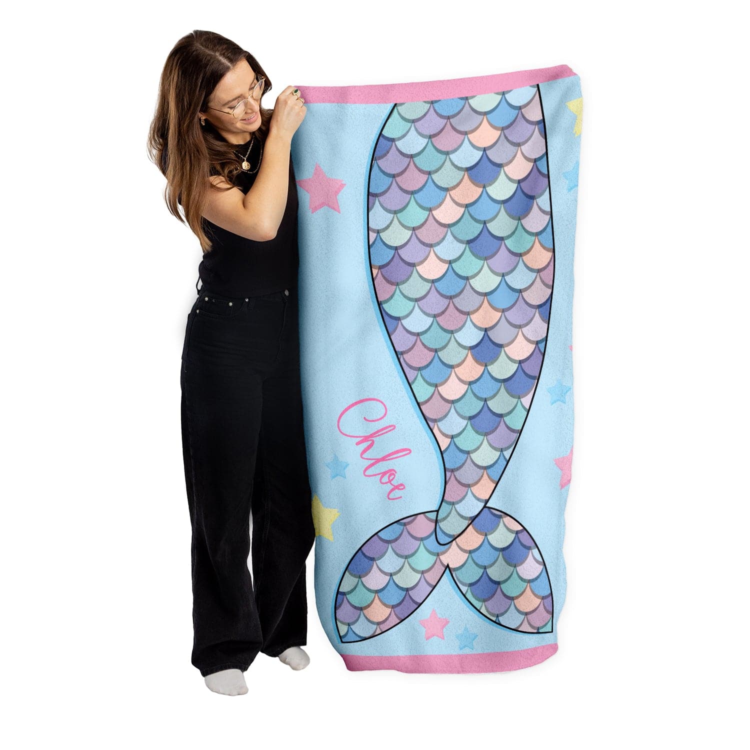 Mermaid Beach Towel, Personalised Name | Microfibre – https ...