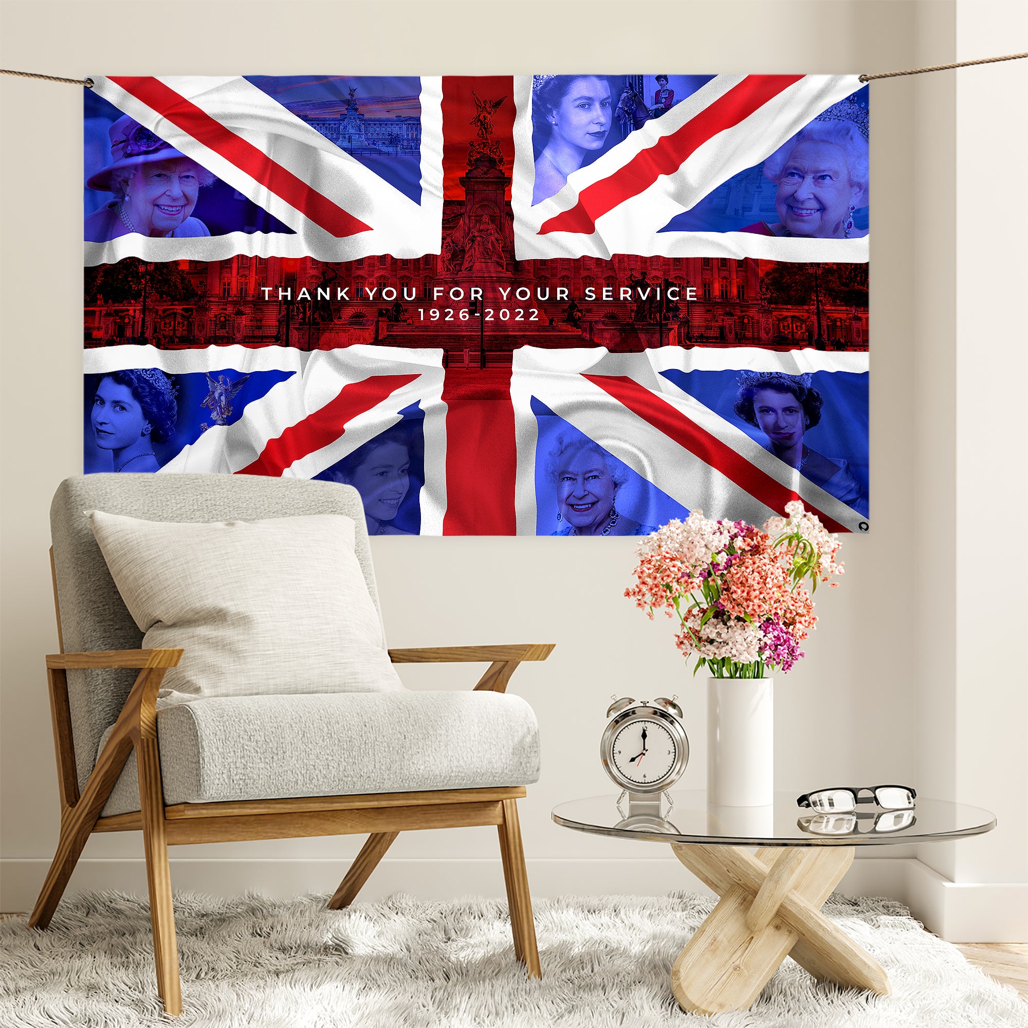 Queens Commemorative - A Look Back In Time - 5ft x 3ft Fabric Banner ...