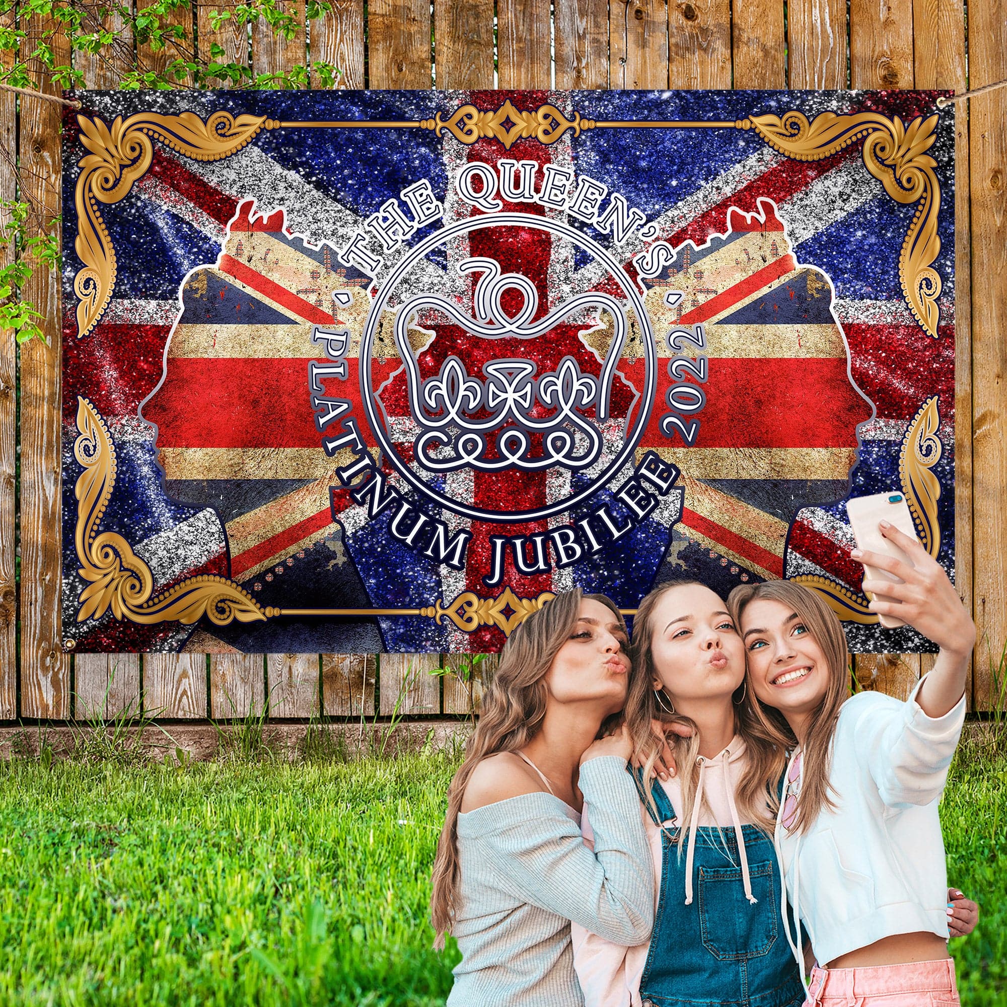 Platinum Jubilee - Queen Sparkle Flag - 5ft x 3ft Banner – https ...