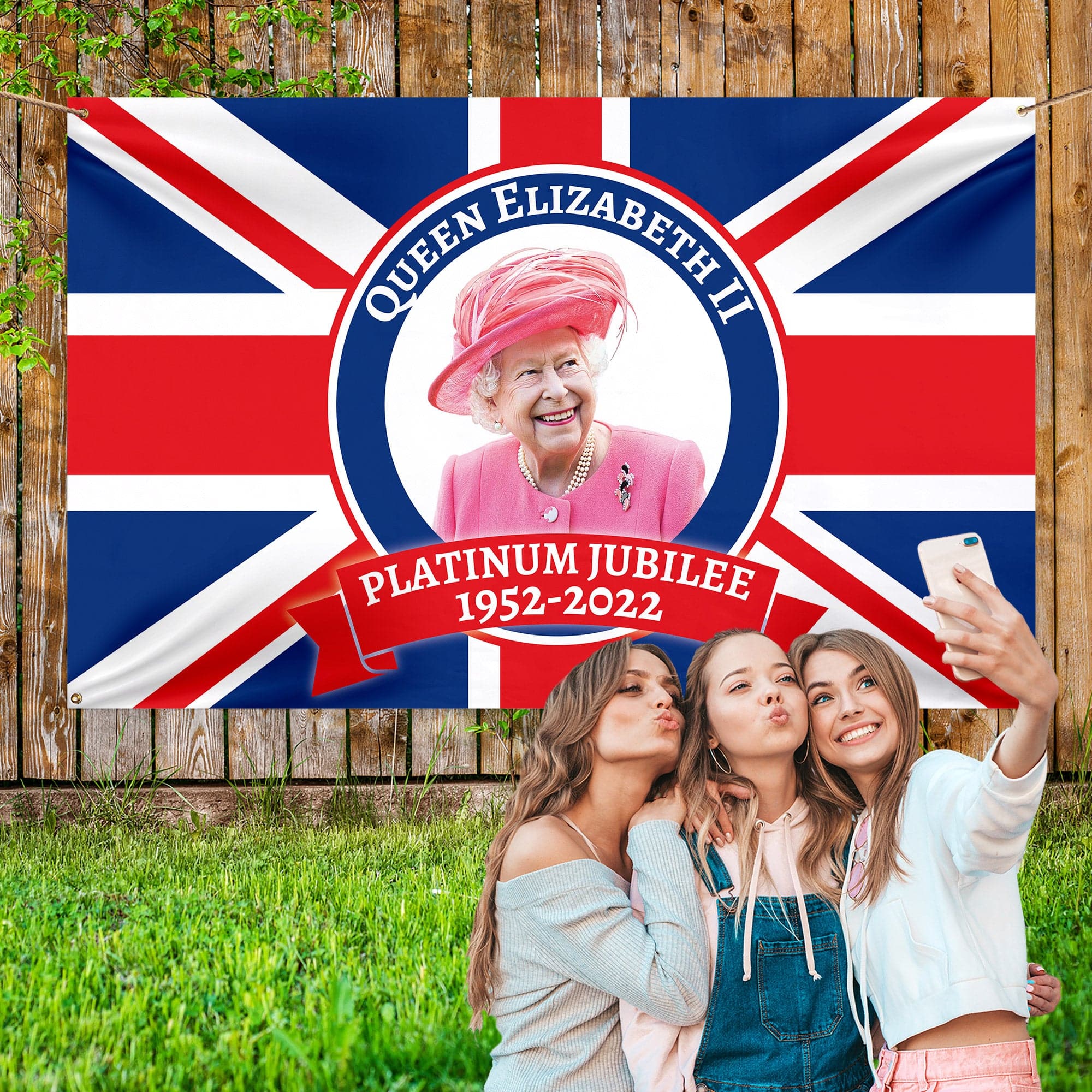 Platinum Jubilee - Union Jack Queen Flag - 5ft x 3ft Banner – https ...