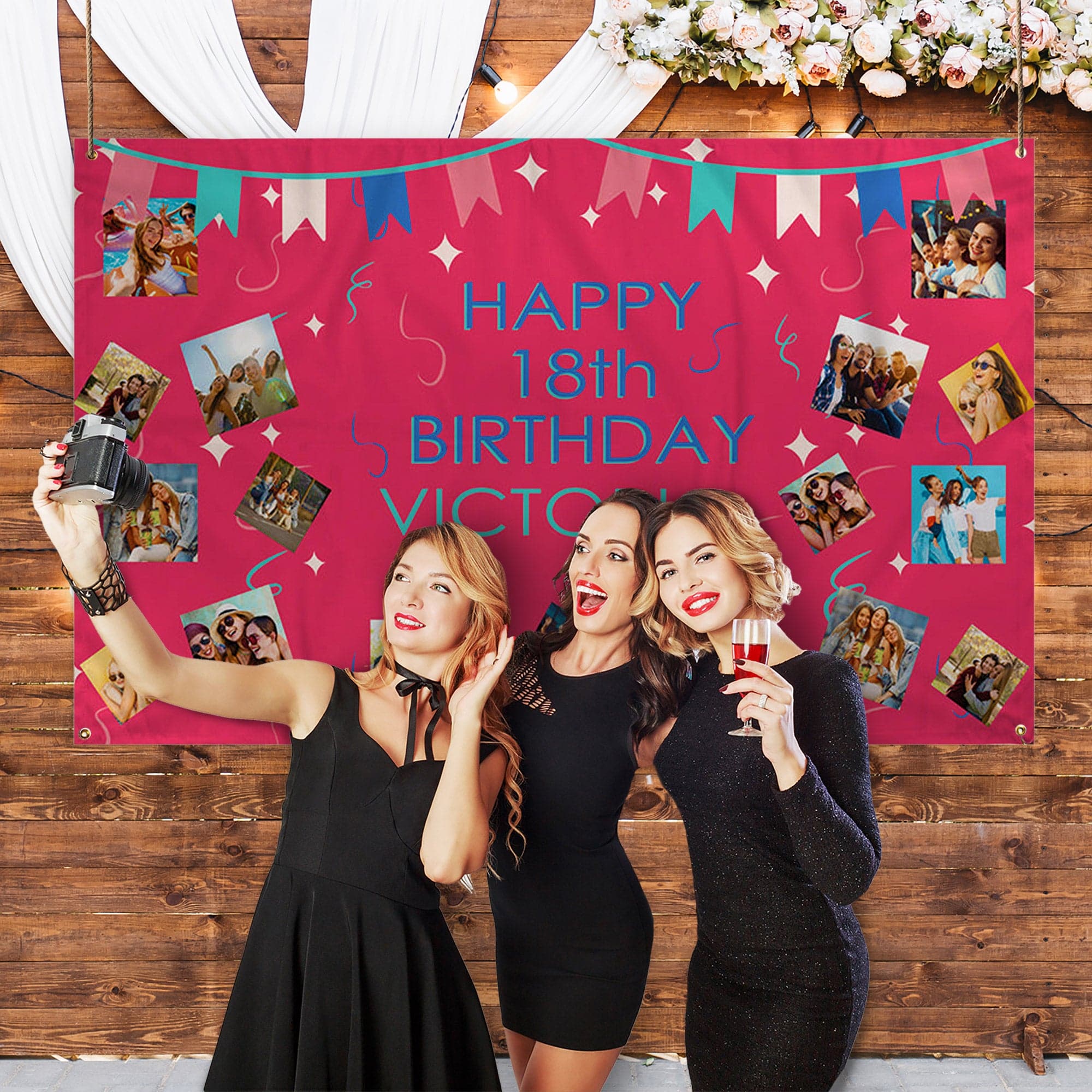 Personalised 18th Birthday Banner - 5ft x 3ft – https://britishmade.gifts/