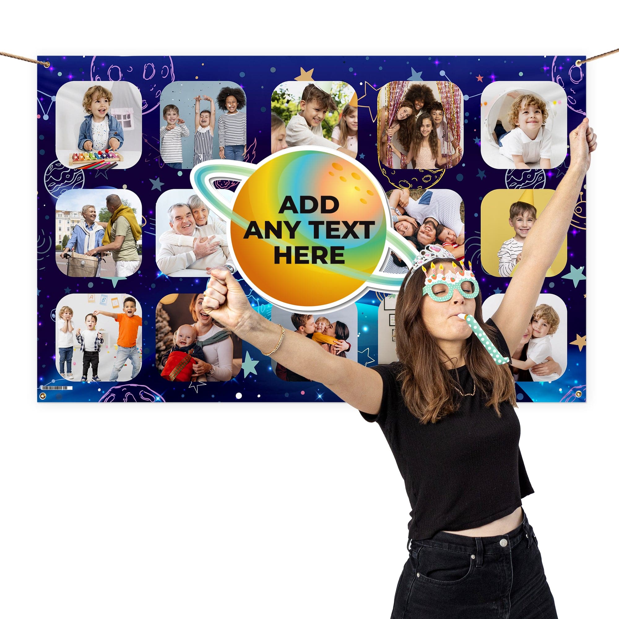 Kids Photo Banner - Space - Edit text - 5FT X 3FT – https://britishmade ...