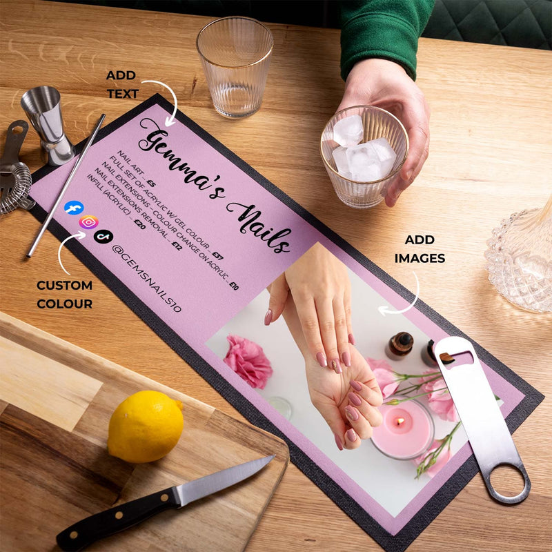 Create Your Own Custom Bar Runner | Pub Name Bar Matt