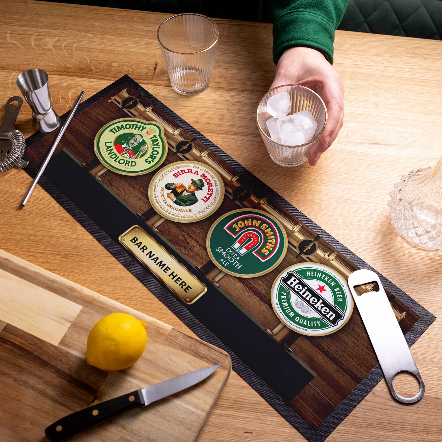 Pub Inspired - Beer Pumps - Personalised Text Bar Runner – https ...