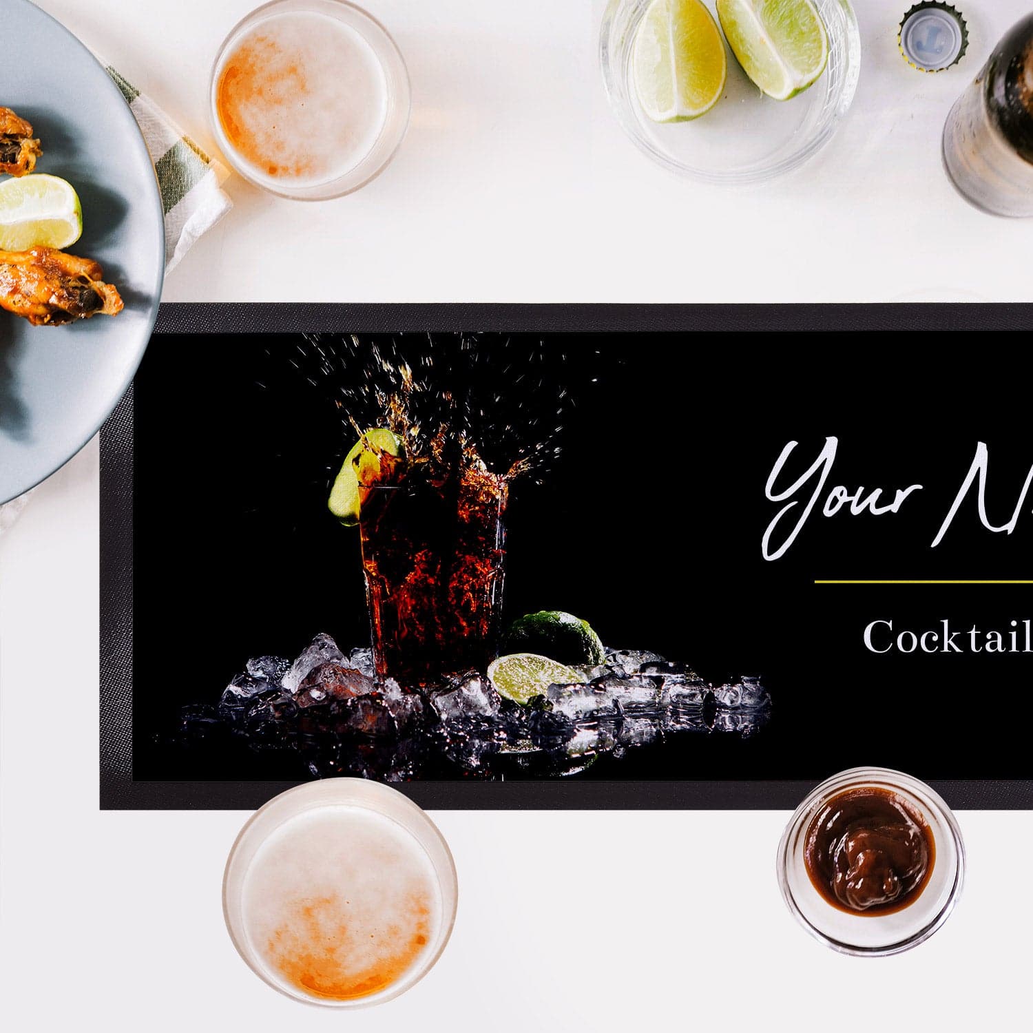 Personalised Bar Runner - Cocktails - Splash