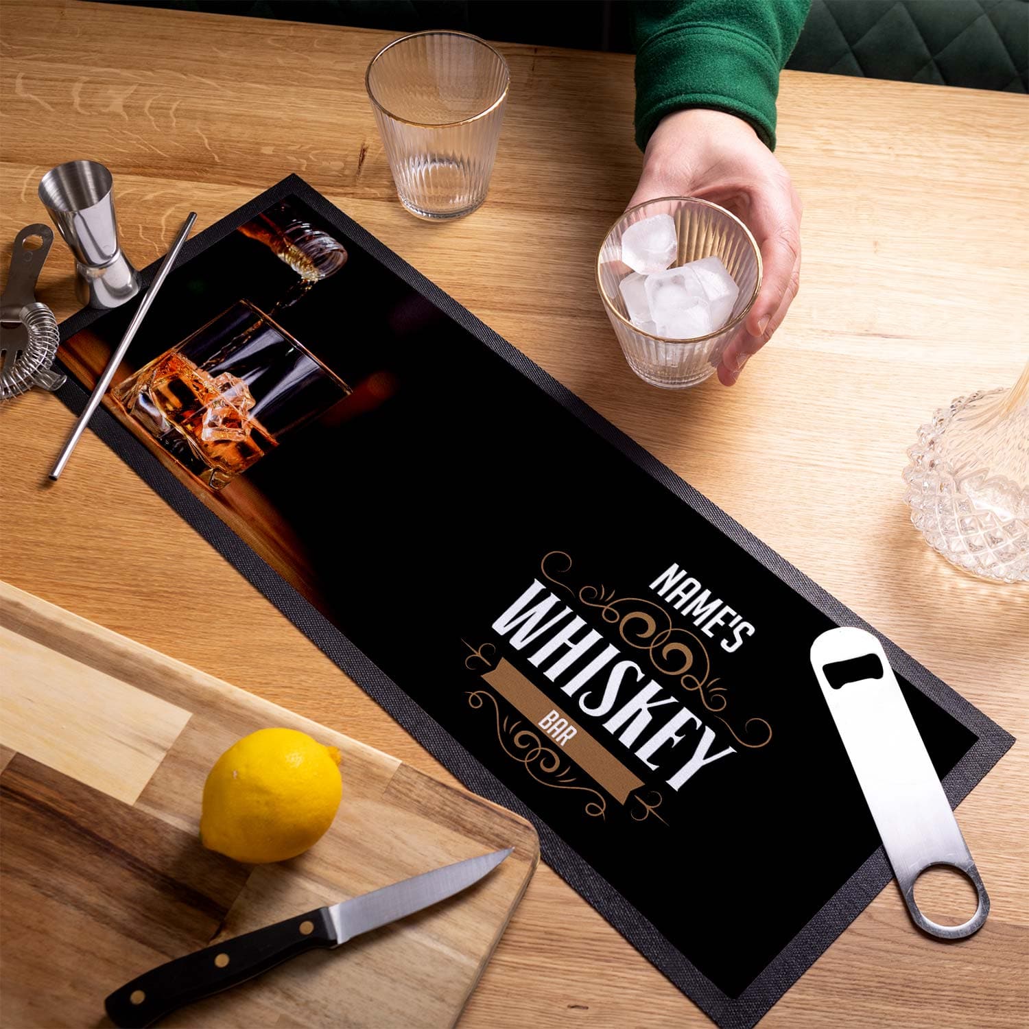 Personalised Bar Runner - Whiskey Bar – https://britishmade.gifts/