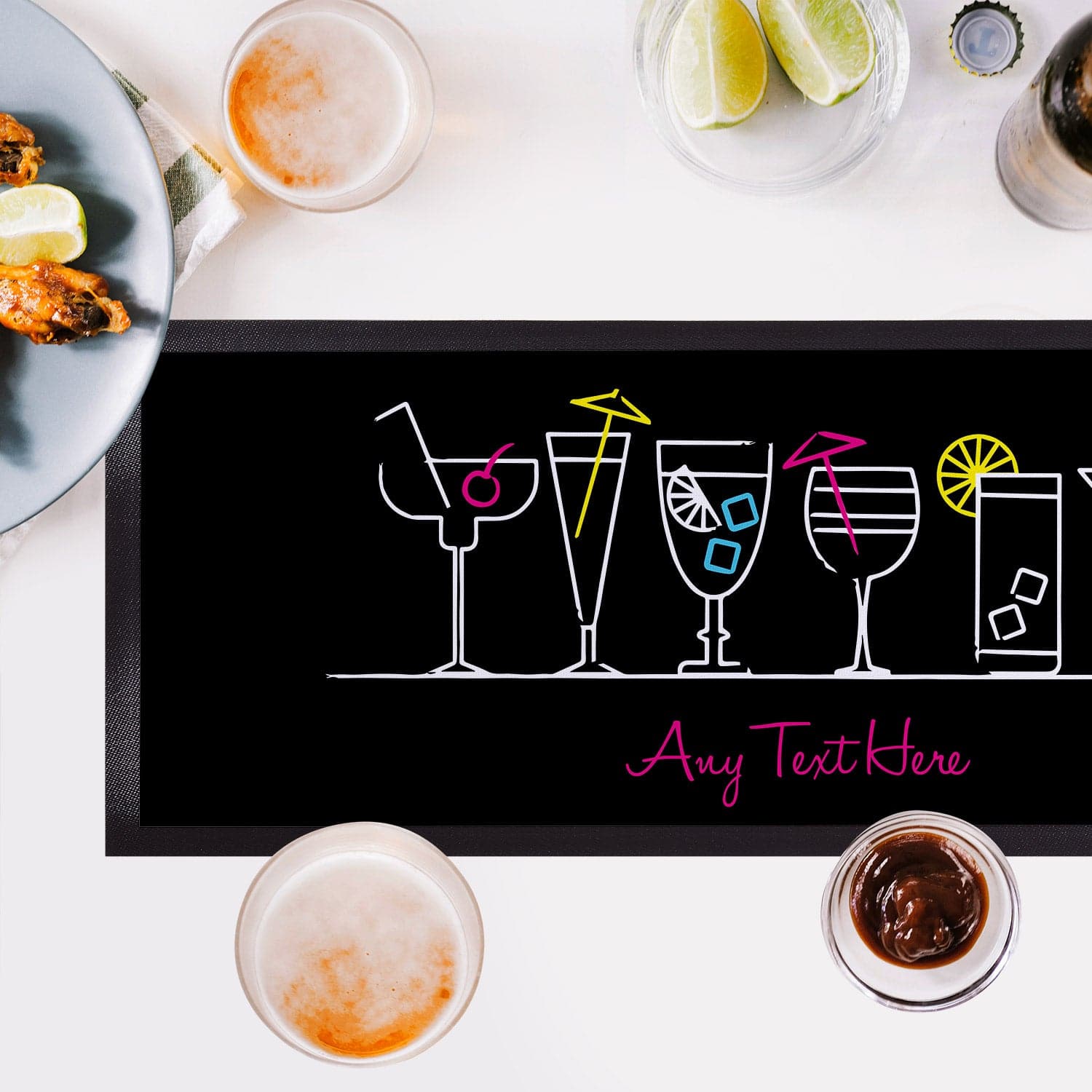 Cocktails - Personalised Bar Runner – https://britishmade.gifts/