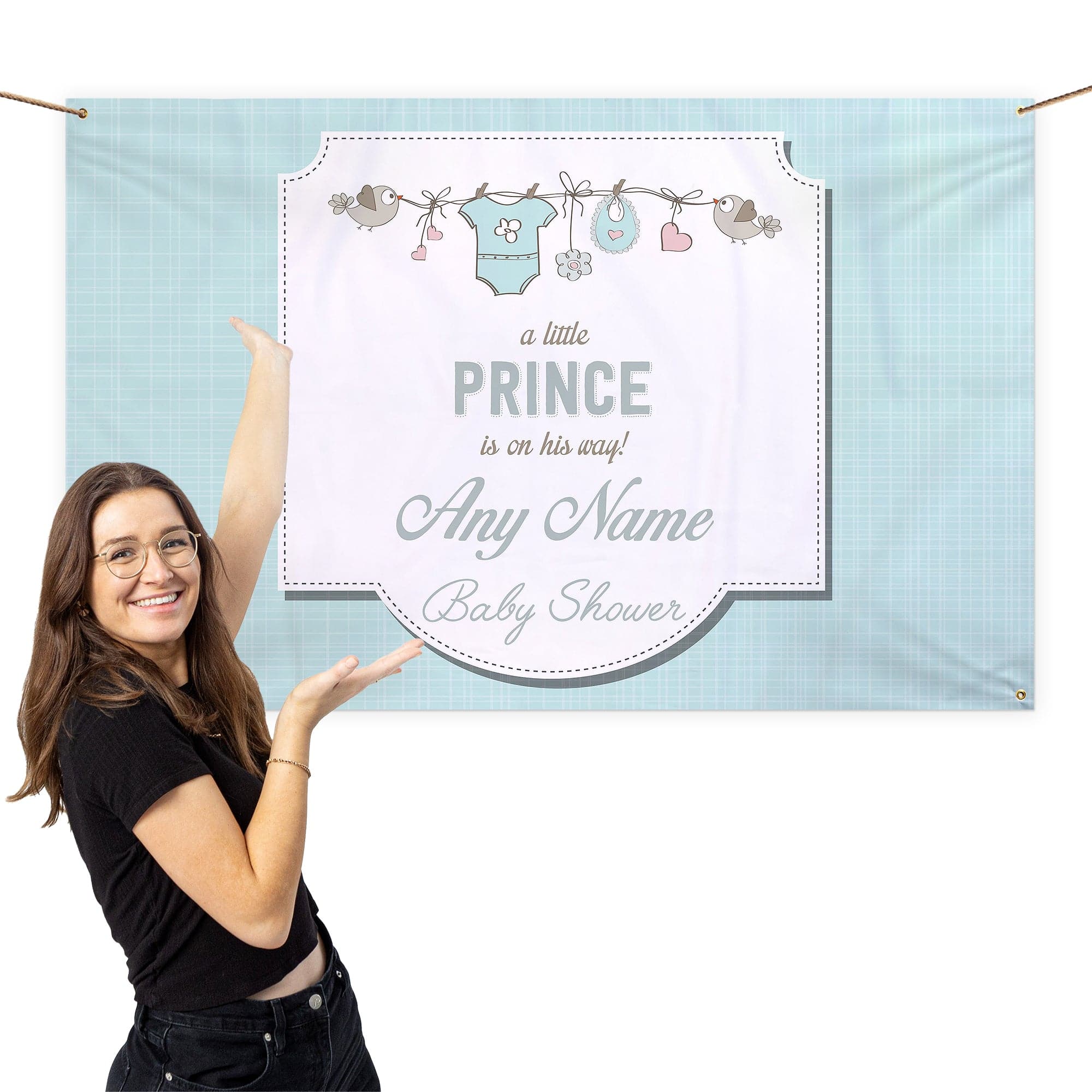 Boy Baby Shower Personalised Fabric Banner - 5ft x 3ft – https ...