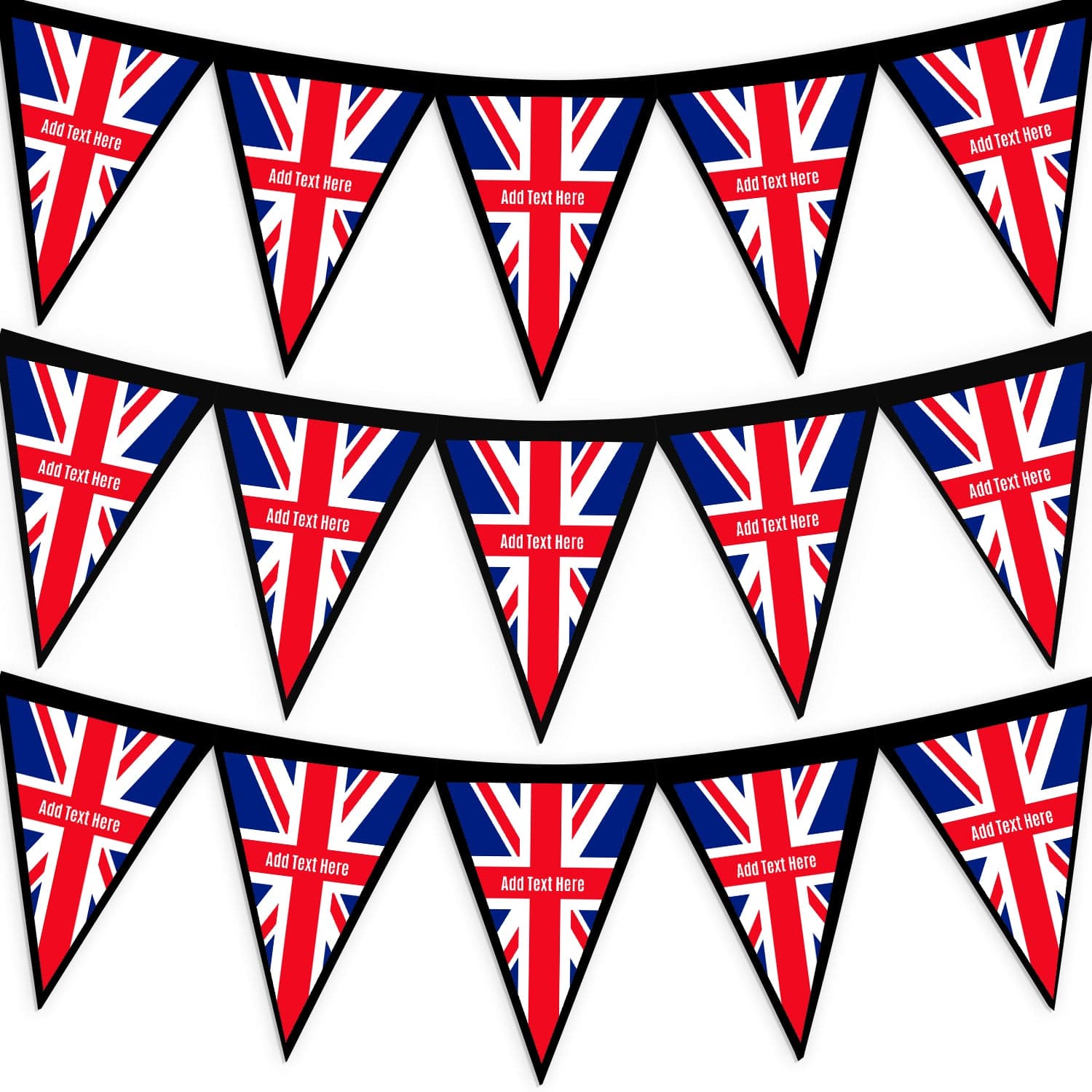 Personalised Union Jack Flag 3M Fabric Bunting – https://britishmade.gifts/