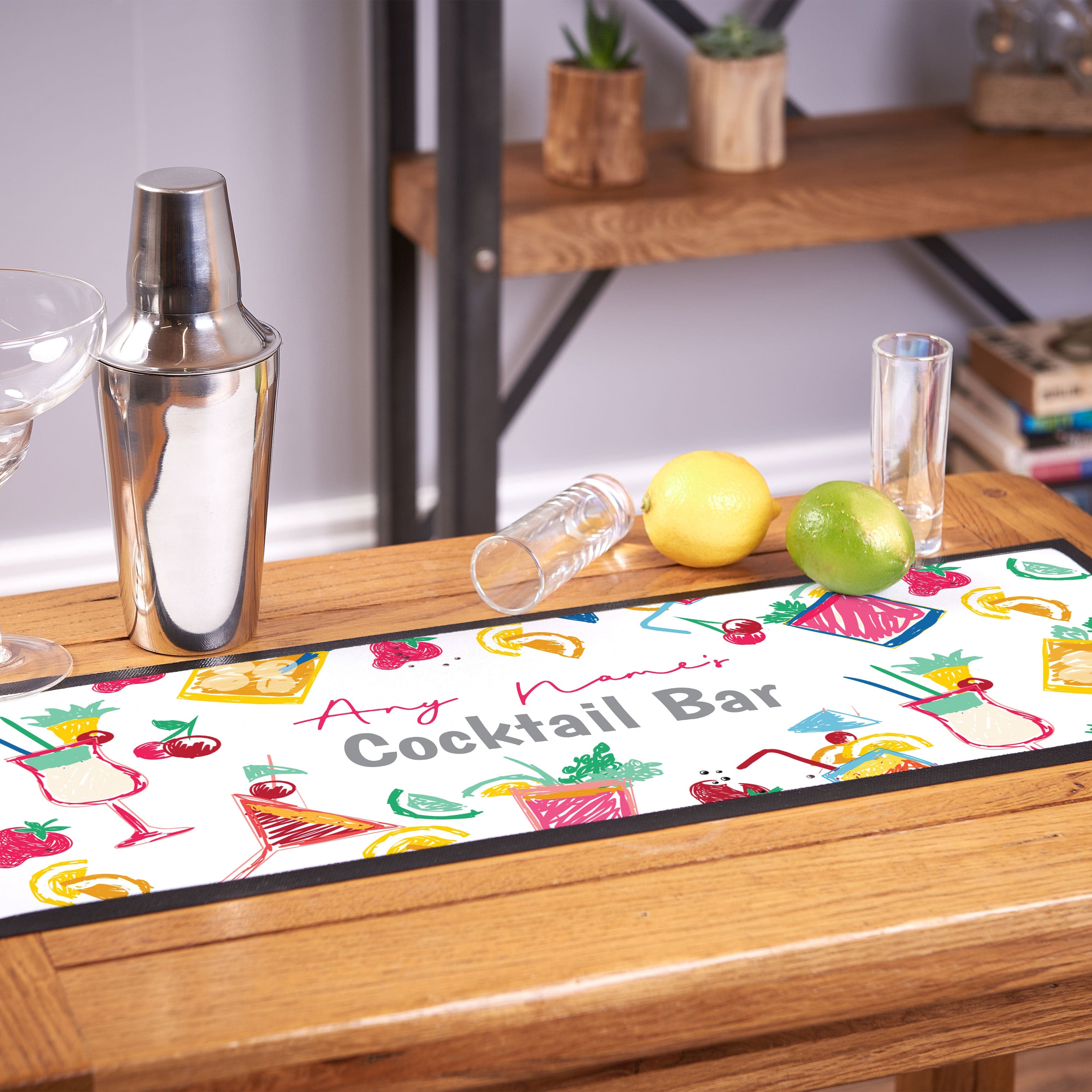 Personalised Bar Runner - Cocktail Bar White – https://britishmade.gifts/