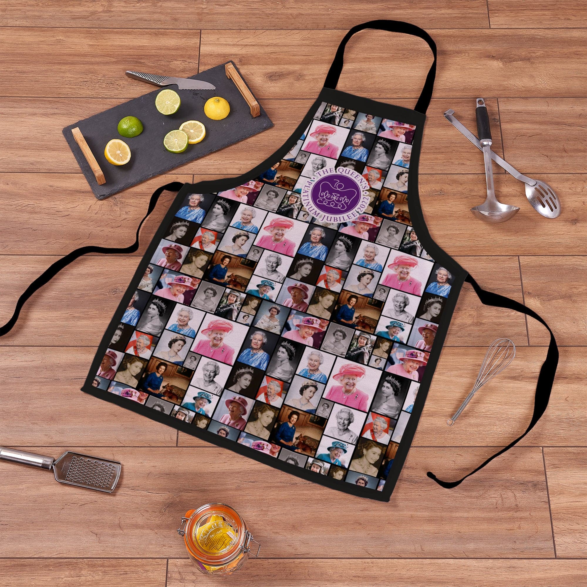 Jubilee - Queen Collage - Adult Apron – https://britishmade.gifts/