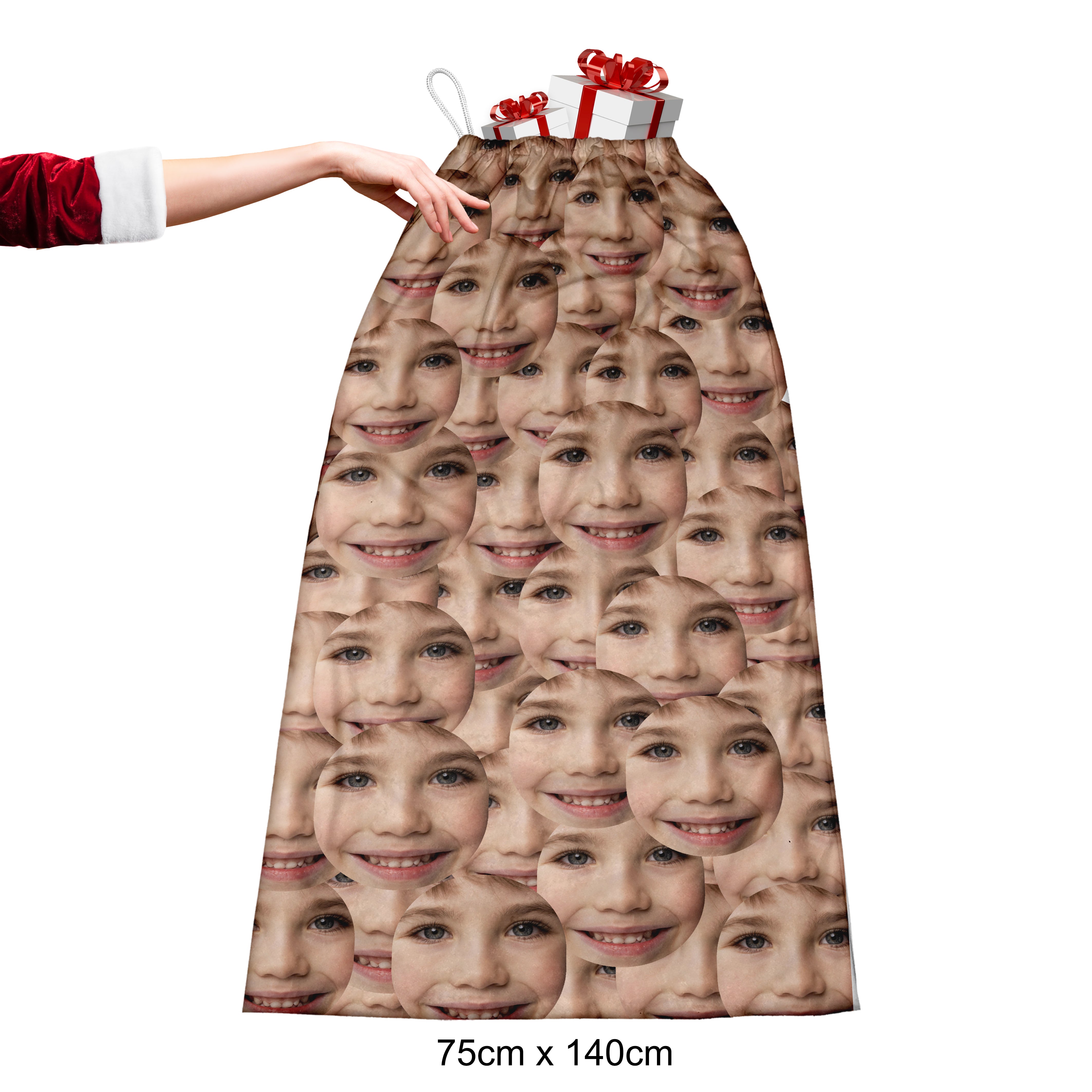 Photo Face All Over - Giant Santa Sack – https://britishmade.gifts/
