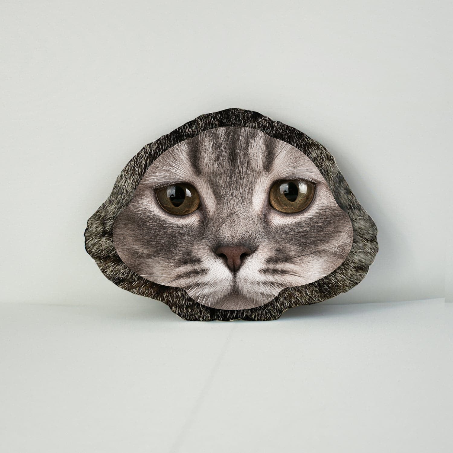 Mega Pet Face Cushion - Tabby Fur | Personalised Cat Owner Gifts ...