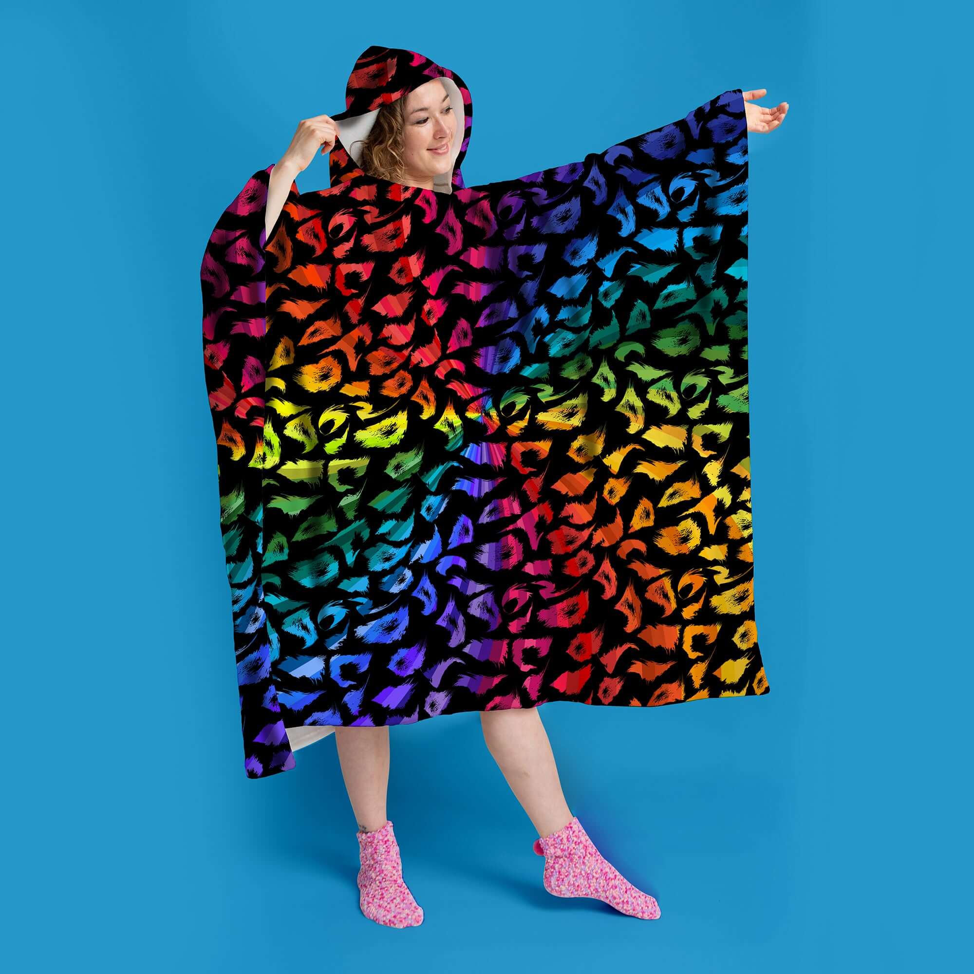 Add Personalised Text - Pride Rainbow Leopard Print - Snugaroo - Adult ...