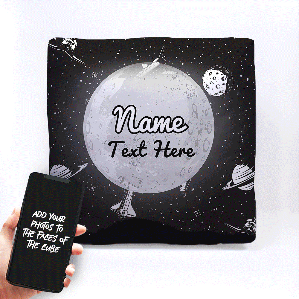 Personalised Space Photo Cube Cushion - Two Sizes – https://britishmade ...