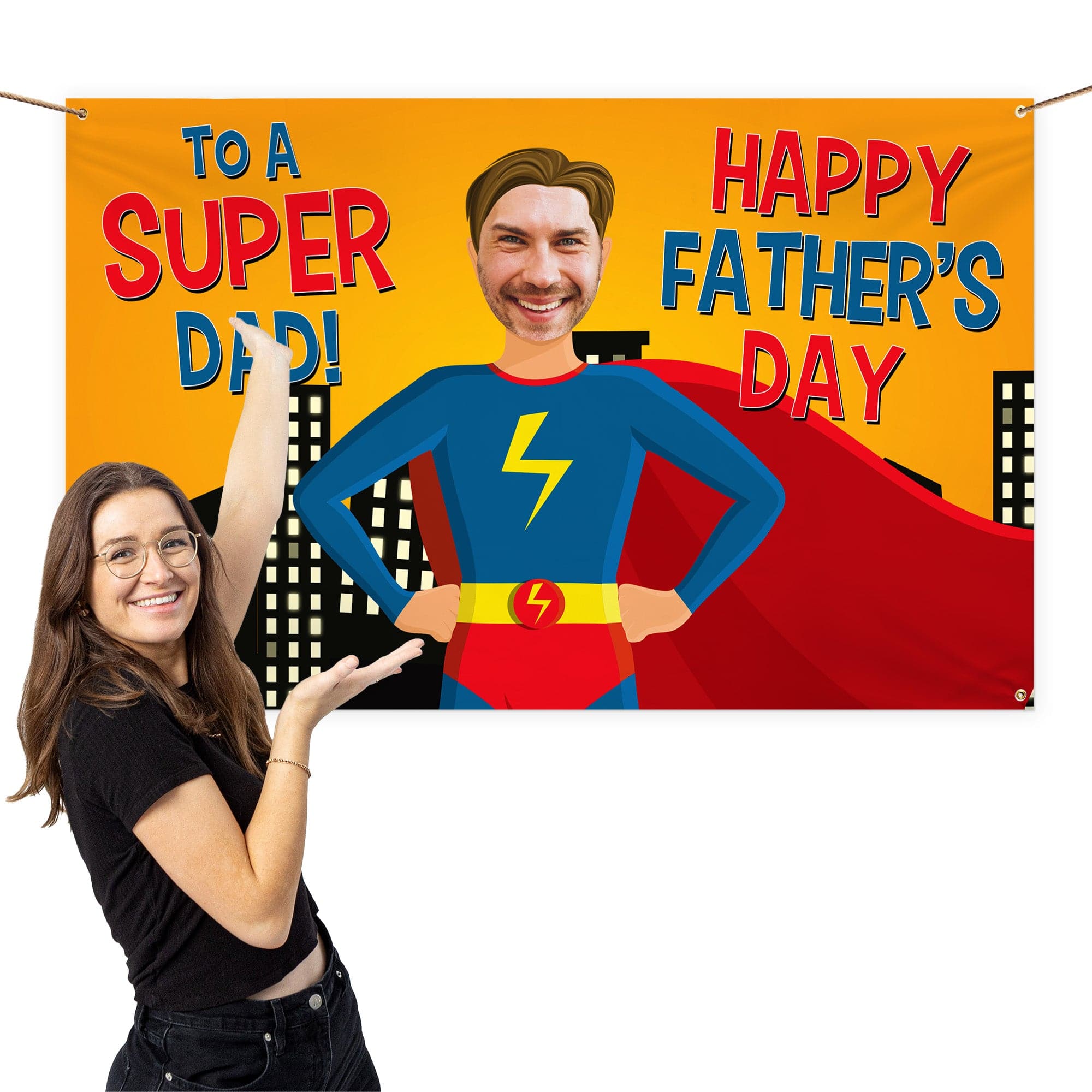 Super Dad! - Father's Day Banner - 5ft x 3ft – https://britishmade.gifts/