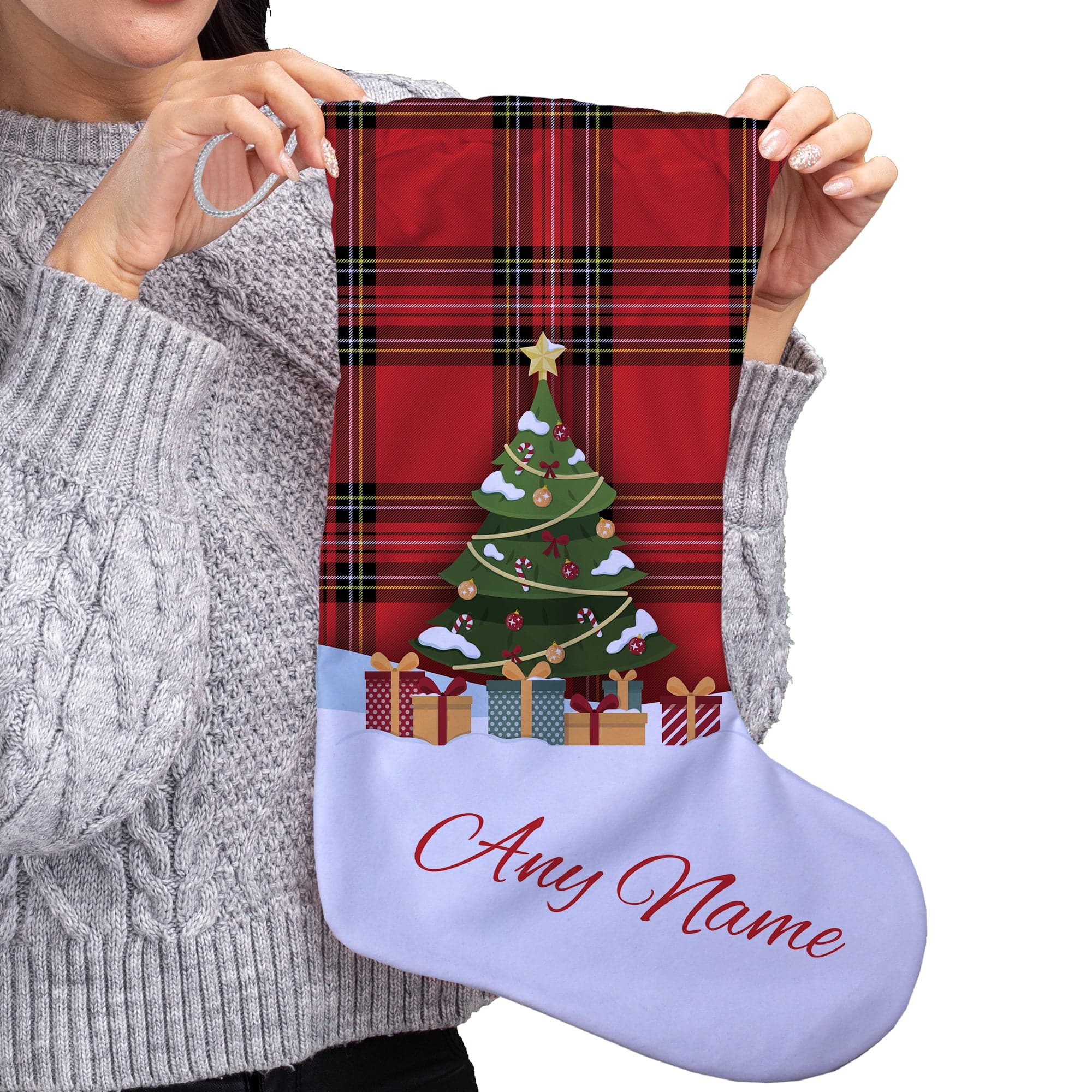 Tartan Tree - BLANK - Christmas Stocking – https://britishmade.gifts/