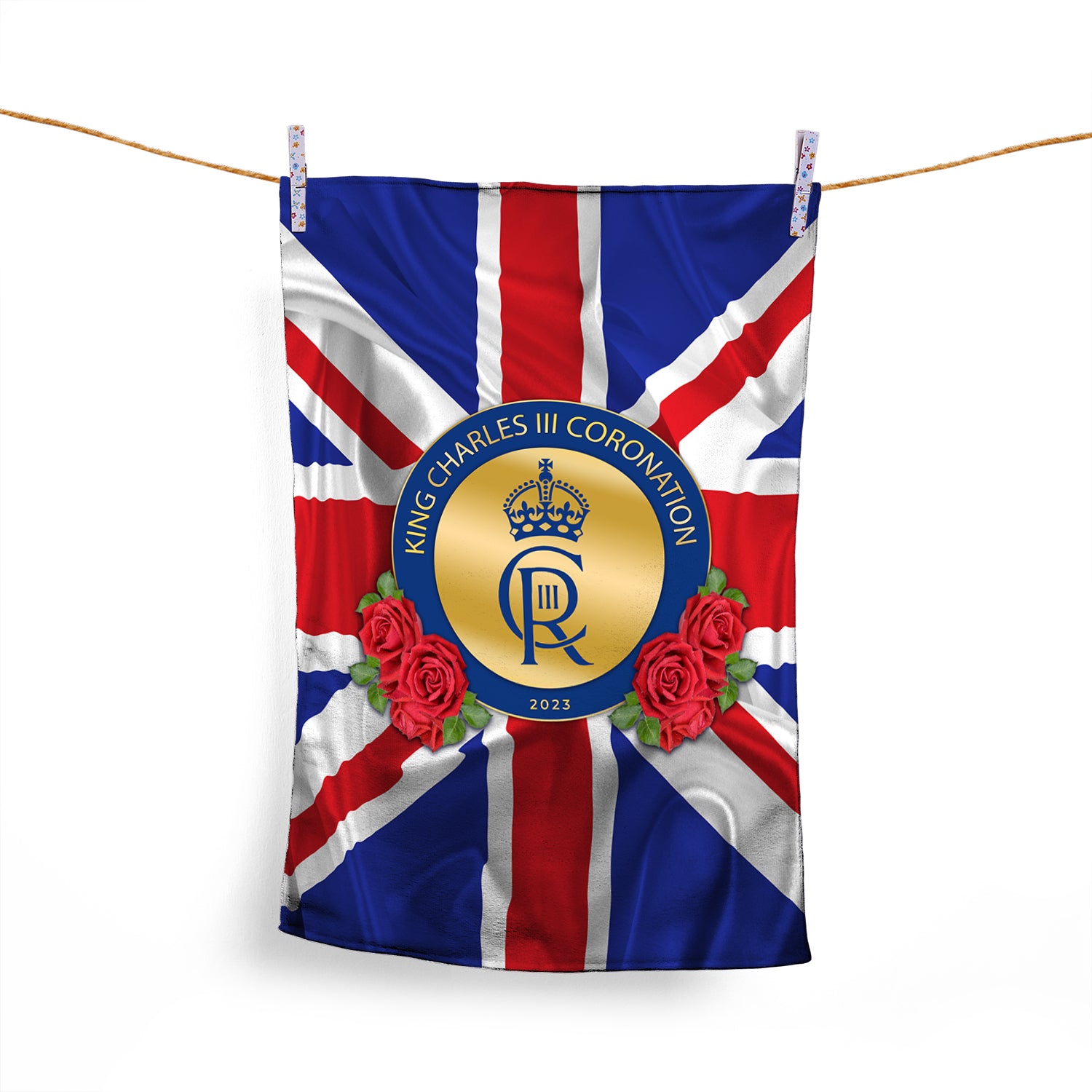 King Charles Coronation - Union Jack Ripple - Lightweight, Microfibre ...