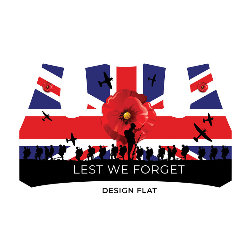 Remembrance - GB Flag - Lest We Forget - Novelty Costume Fancy Dress W