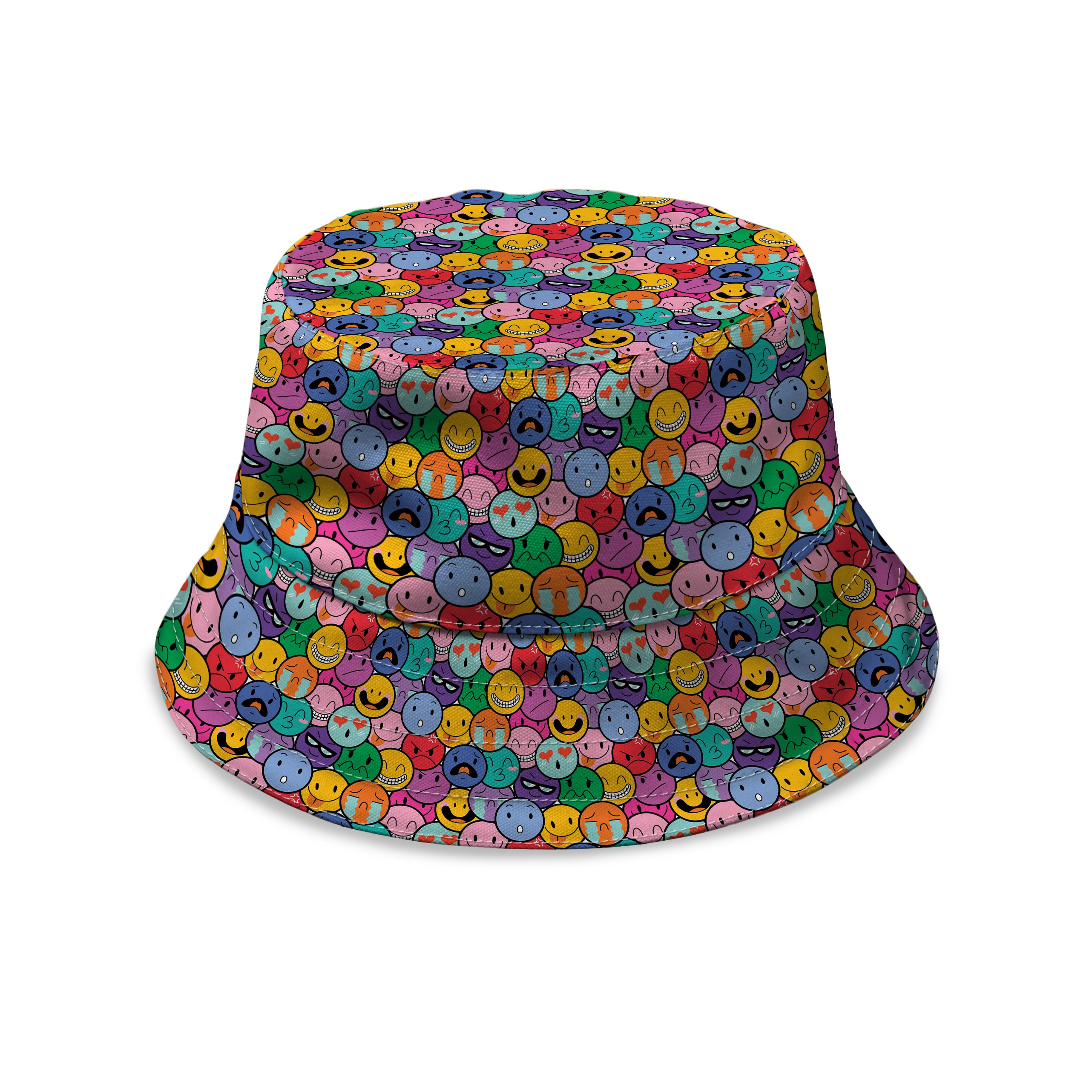 Colourful Emoticons Custom Bucket Hat – https://britishmade.gifts/
