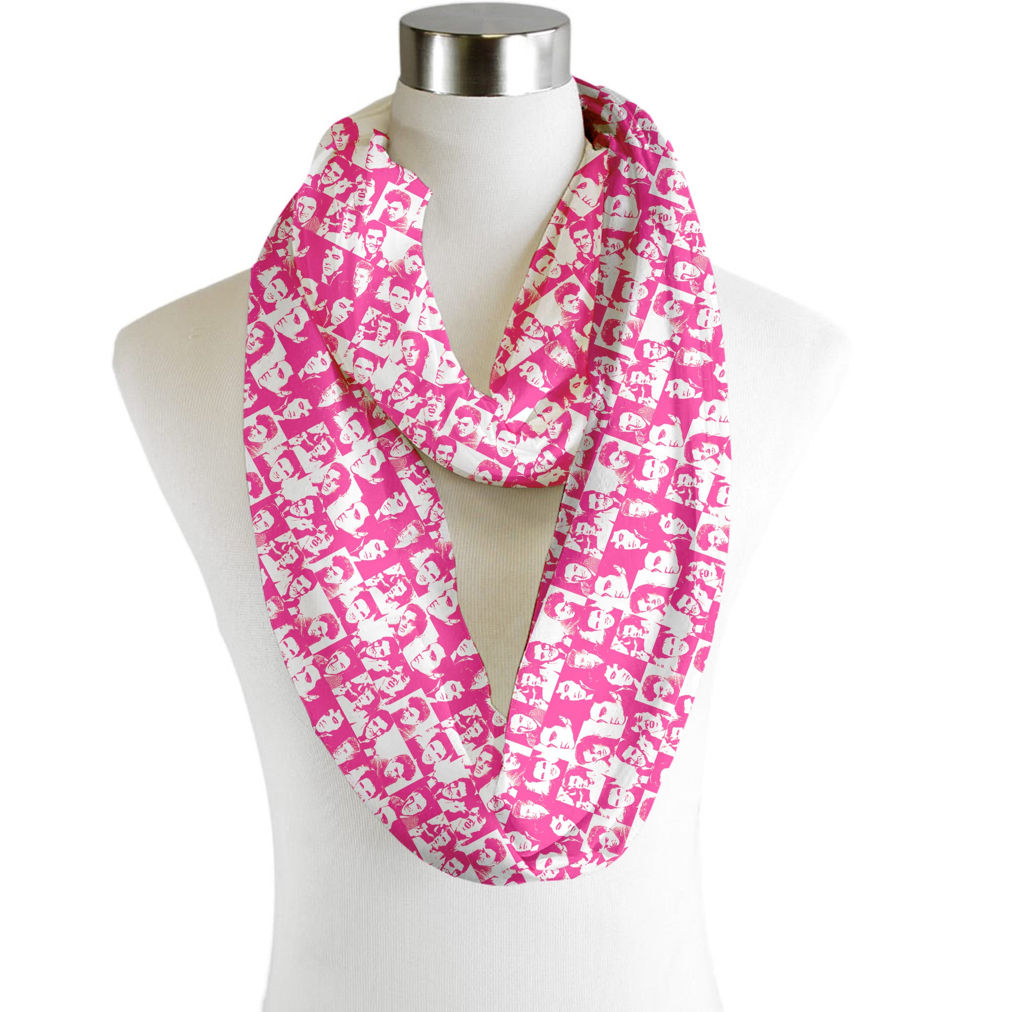 elvis - Pink - Scarf - Infinity - Chiffon – https://britishmade.gifts/