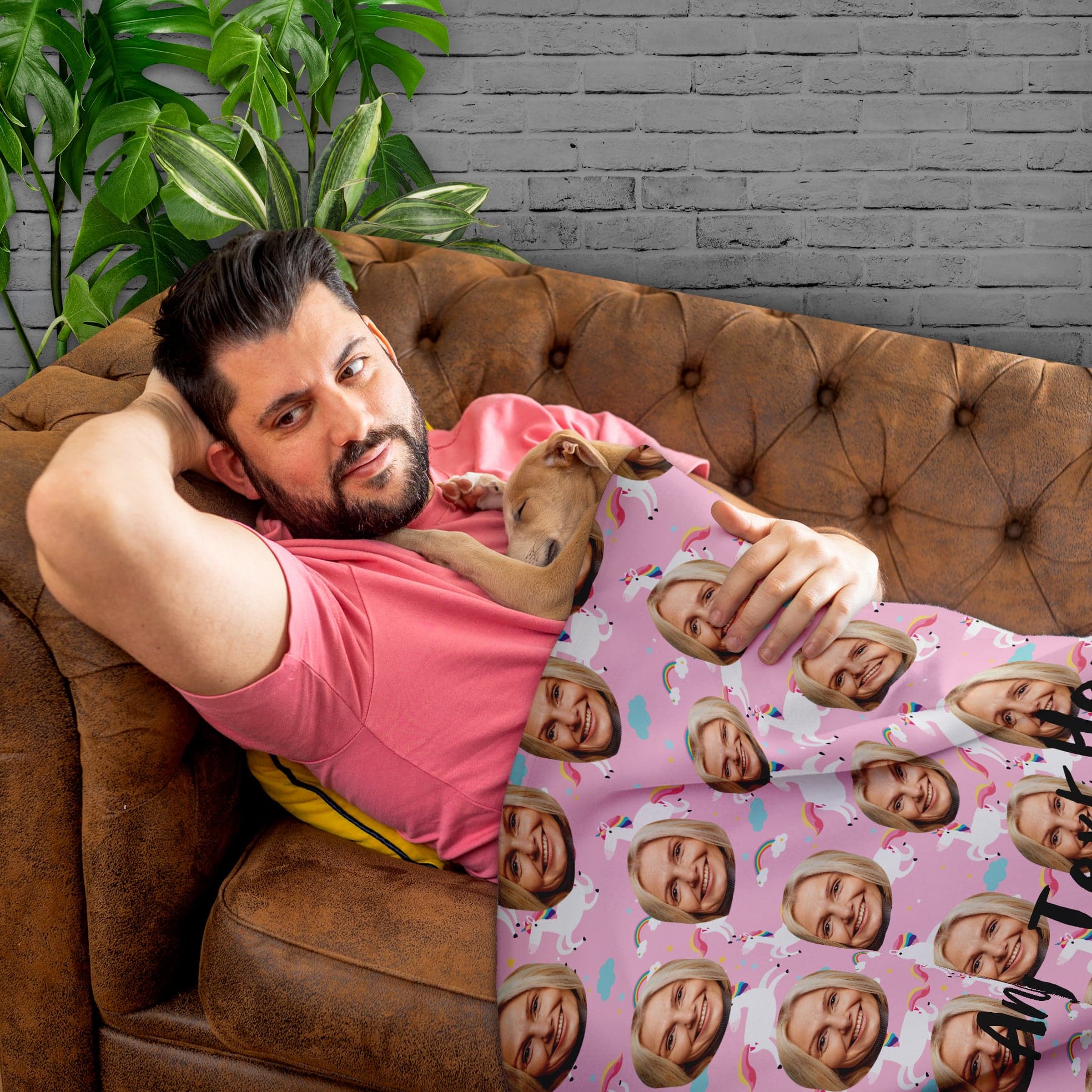 Unicorn - Face Scatter Blanket – https://britishmade.gifts/